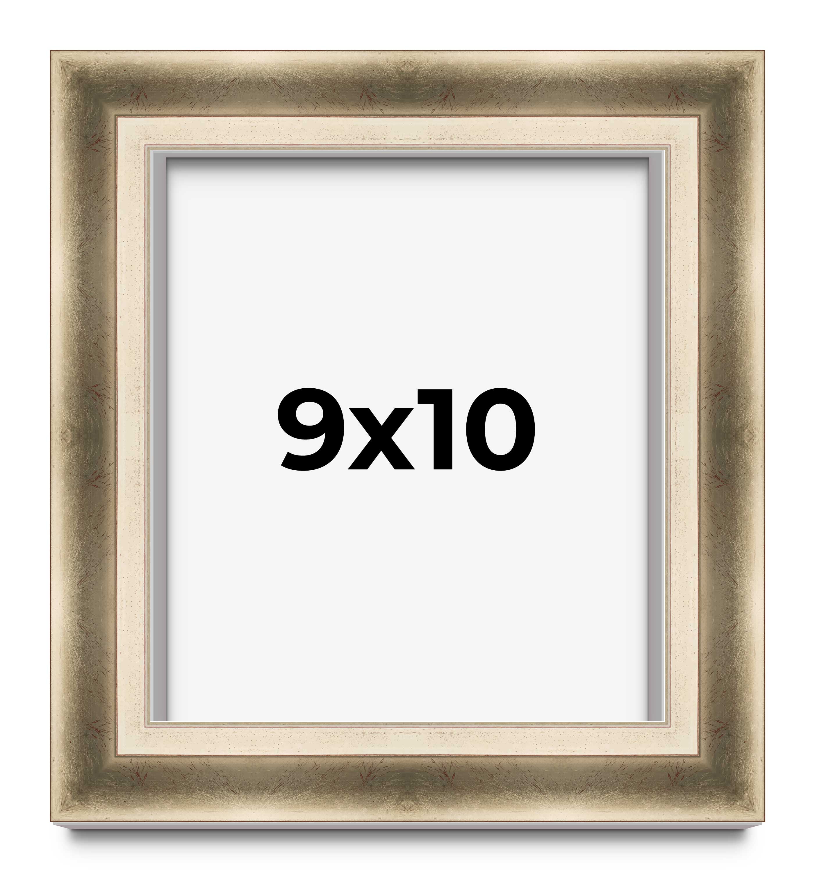 9x10 Shadow Box Frame Silver | 1.75 inches Deep Real Wood Traditional ...
