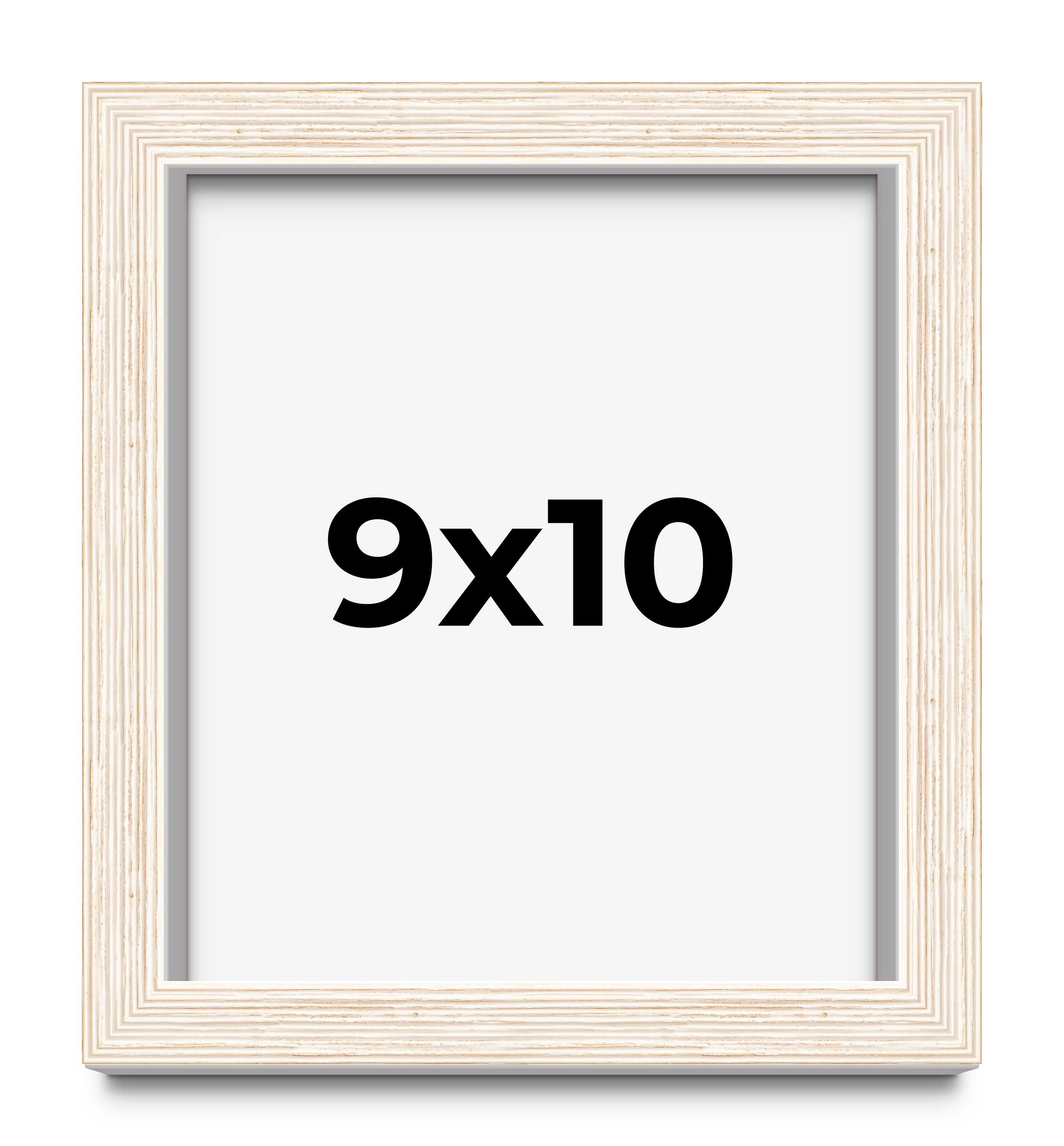 9x10 Shadow Box Frame White | 1.125 Inches Deep Real Wood Rustic ...
