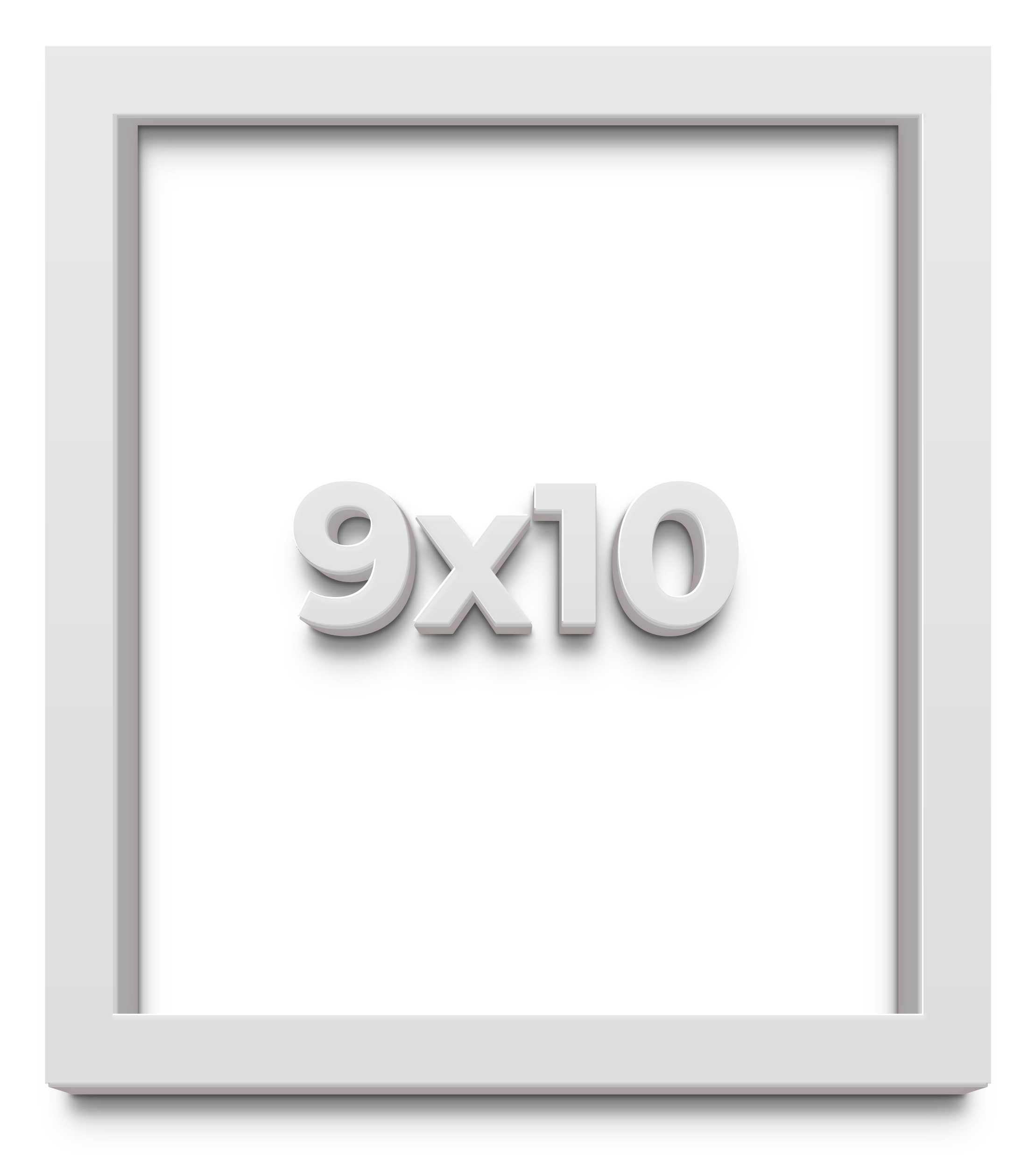 9x10 Shadow Box Frame White | 2 Inches Deep Real Wood Contemporary ...