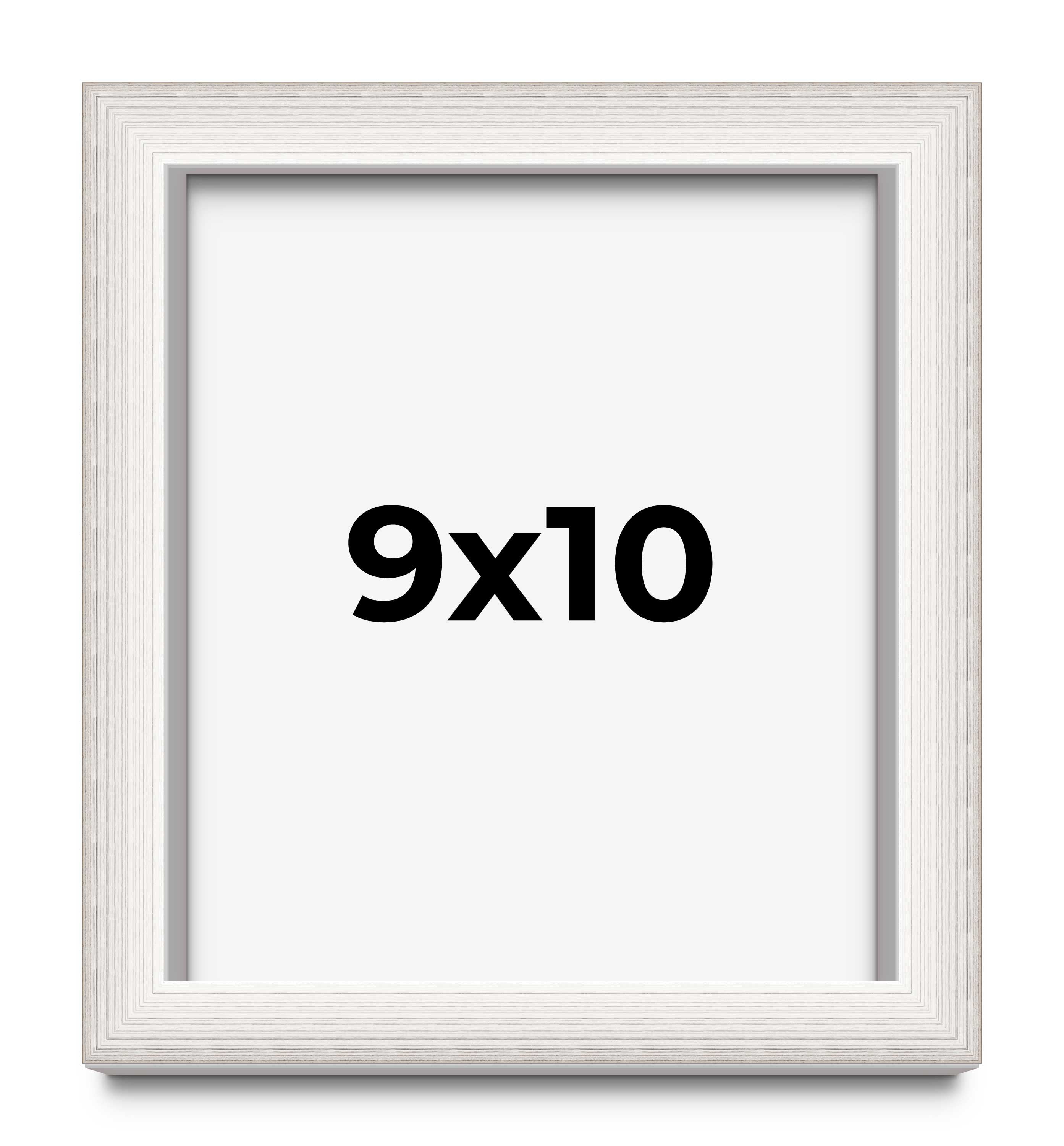 9x10 Shadow Box Silver Brushed Striped Display Frame | 1.625 Inches ...