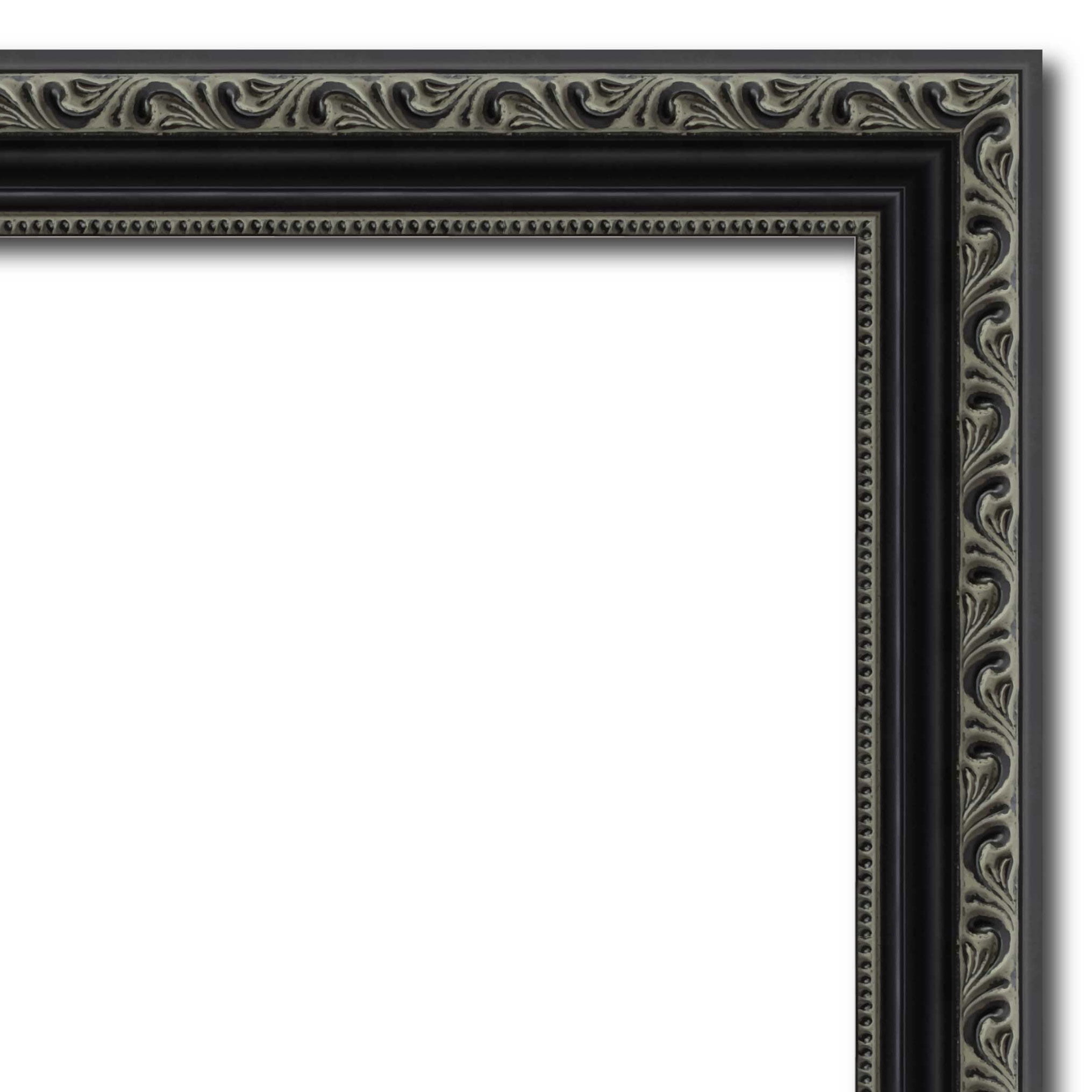 9x11 Antique Black Picture Frame - UV Acrylic, Foam Board Backing ...