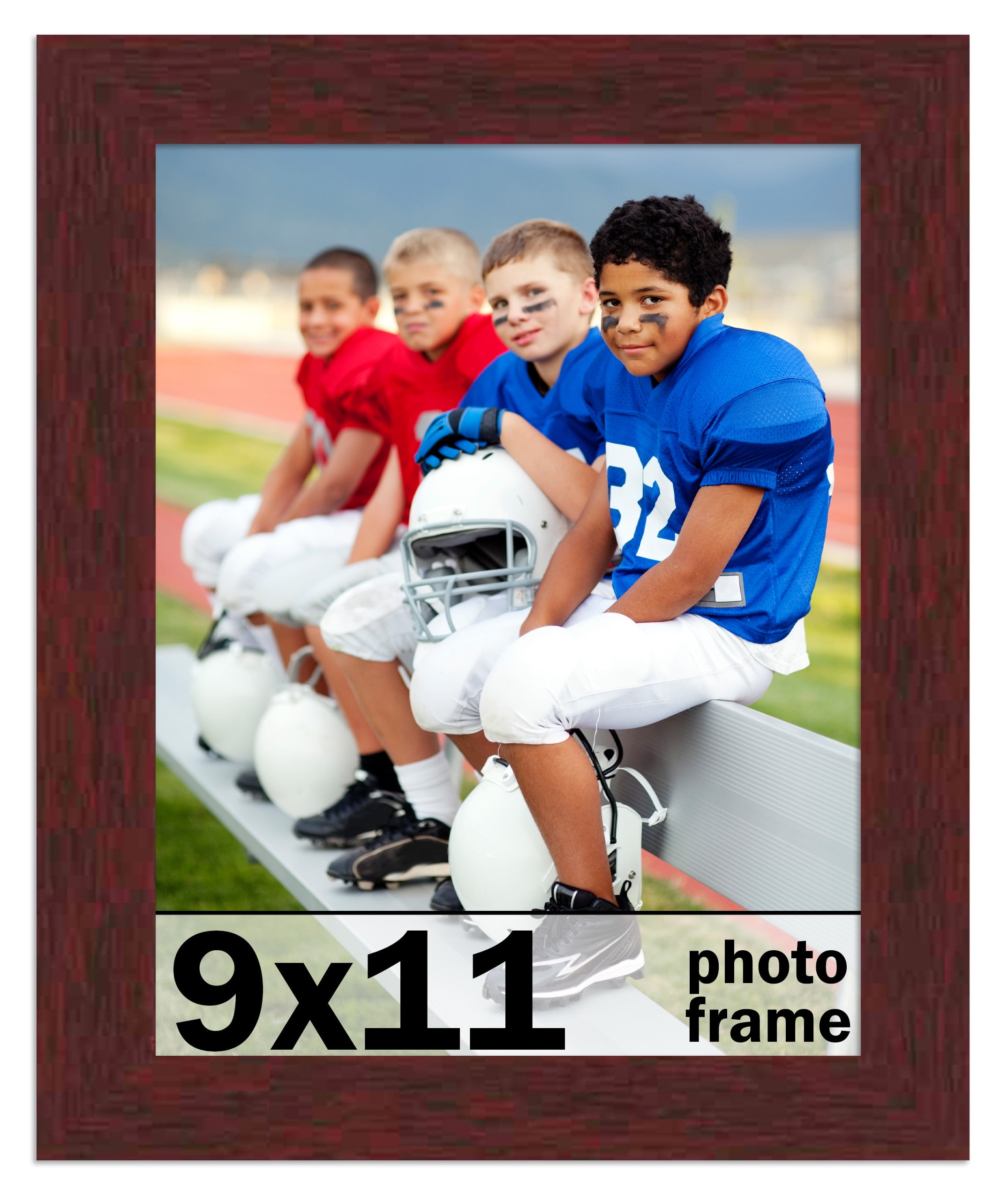 9x11 Frame Brown Mahogany Picture Frame - Solid Wood Frame Kit Includes ...