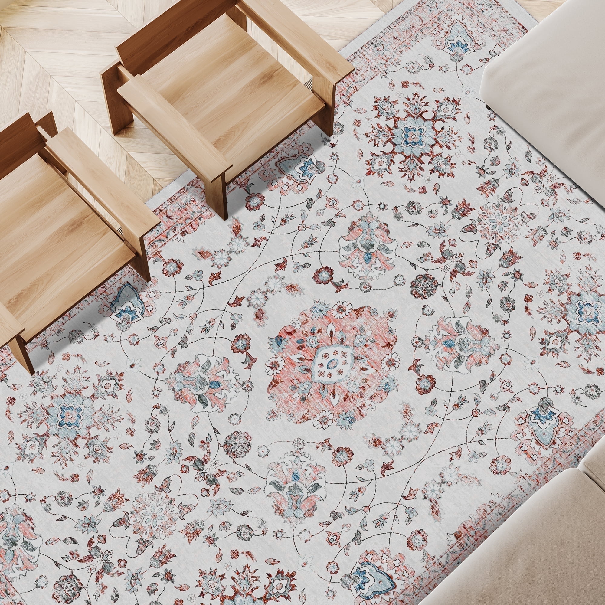 9x12 Area Rugs Boho Vintage Design for Living Room, Bedroom, Kitchen ...