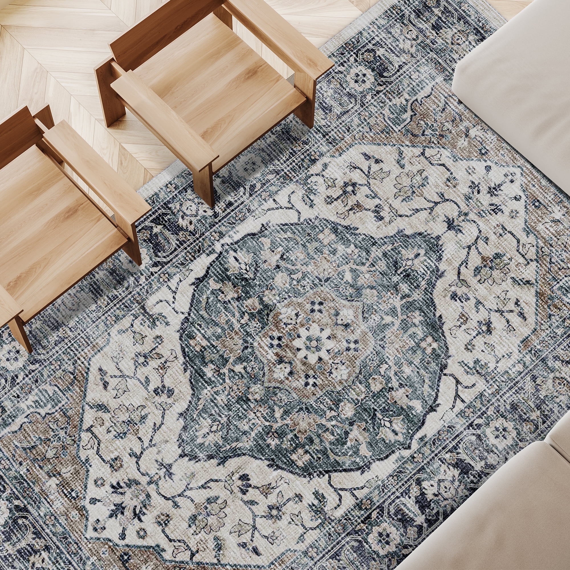 9x12 Area Rugs Boho Vintage Design for Living Room, Bedroom, Kitchen ...