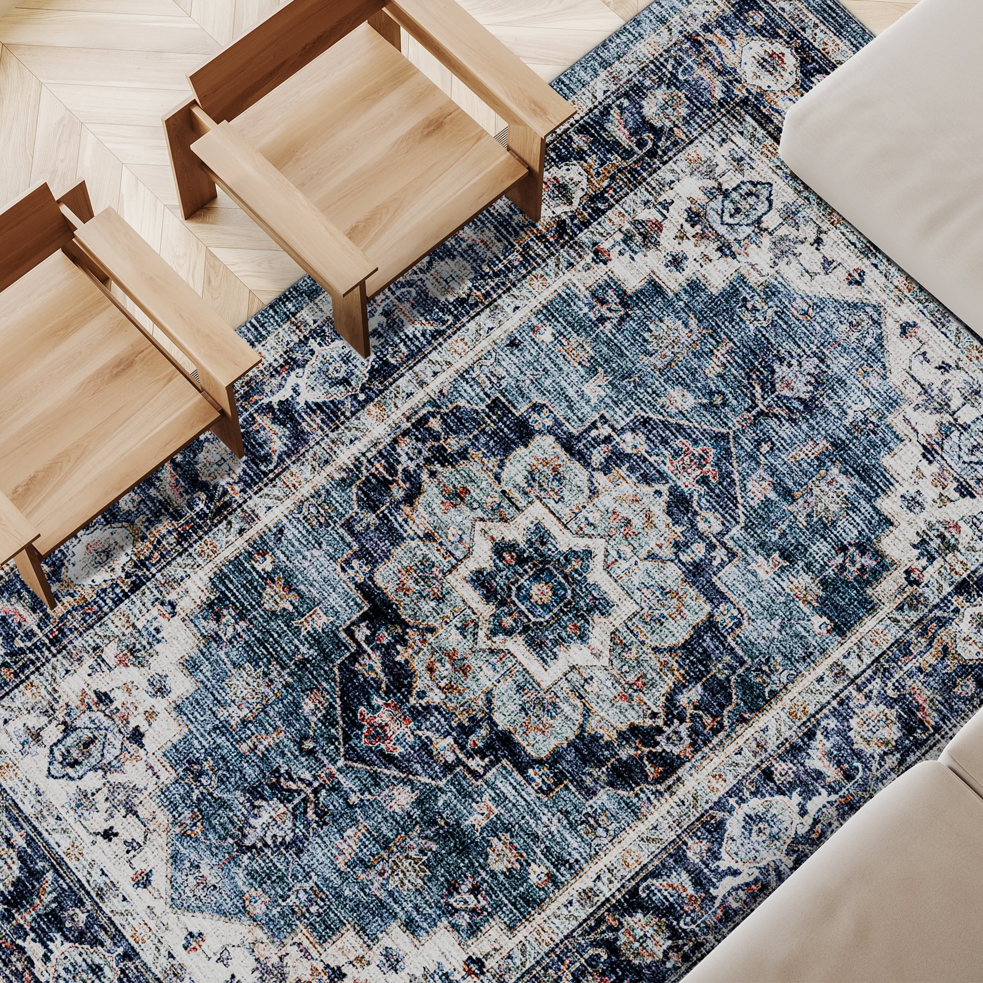 9x12 Area Rugs Boho Vintage Design for Living Room, Bedroom, Kitchen ...