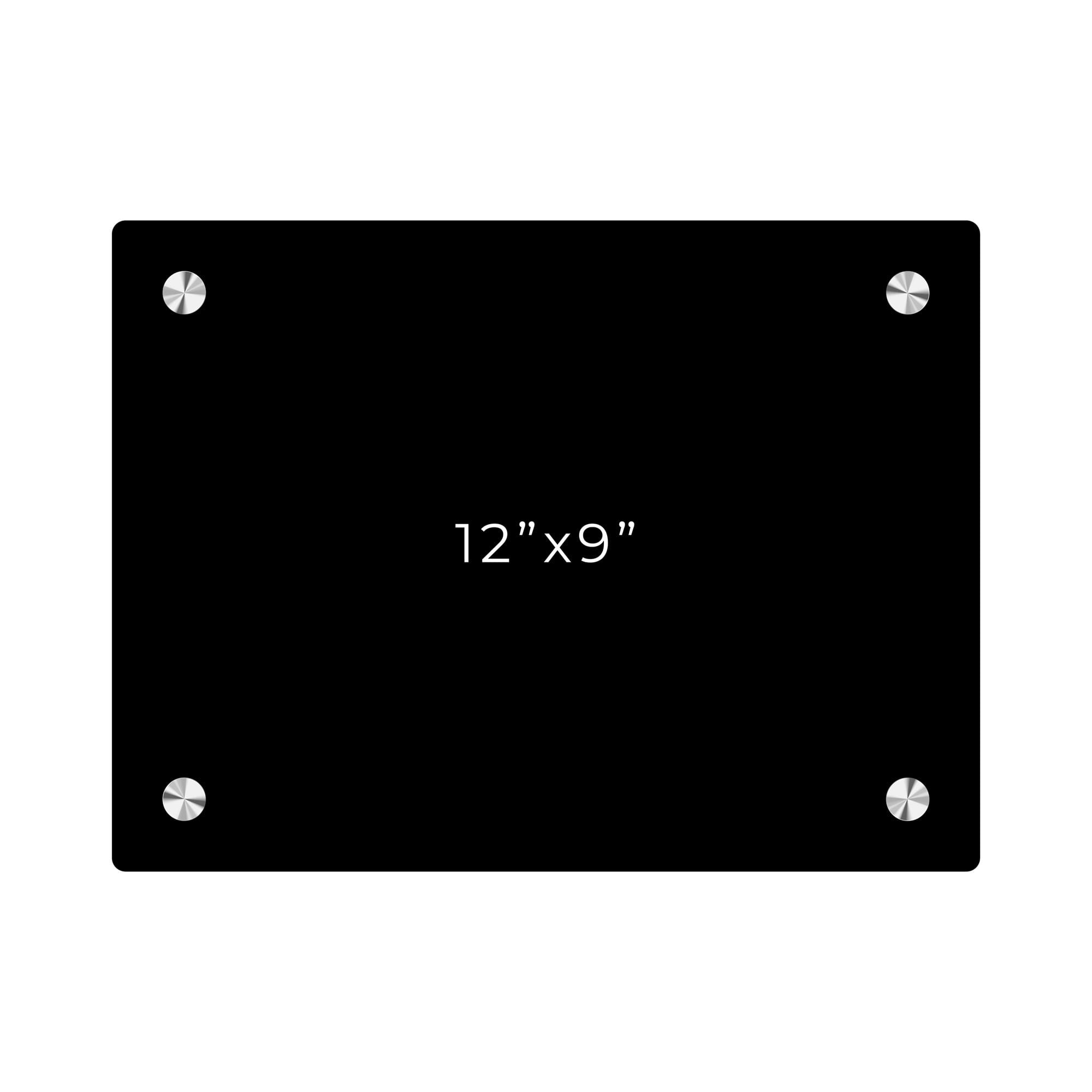 9x12 Dry Erase Board for Wall - with .25 Black Acrylic and Chrome Stand ...