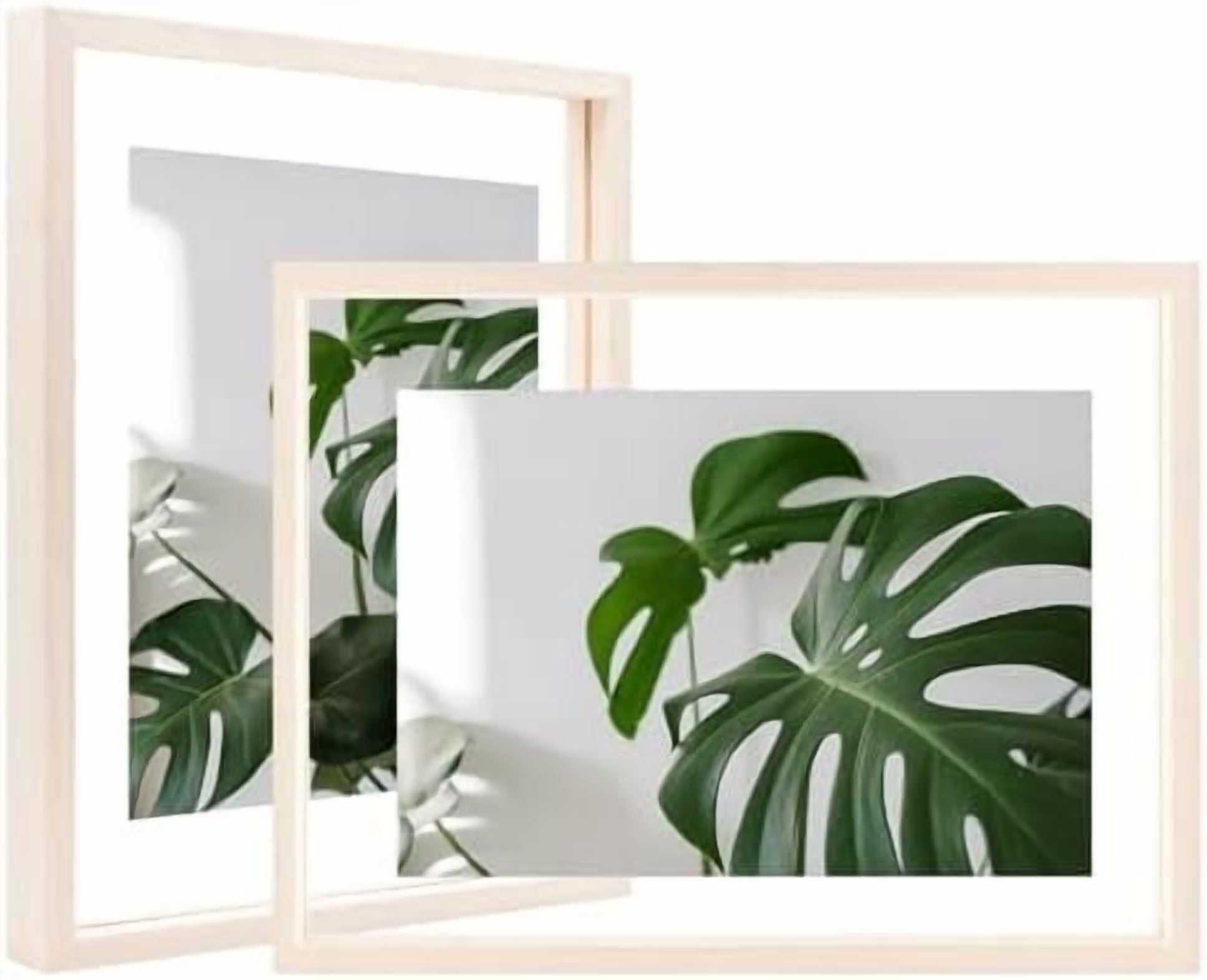 9x12 Floating Frames Set of 2, Double Plexiglass Picture Frame, Made of ...