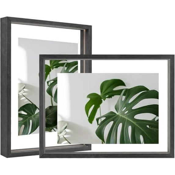 9x12 Floating Frames Set of 2, Double Plexiglass Picture Frame, Made of ...