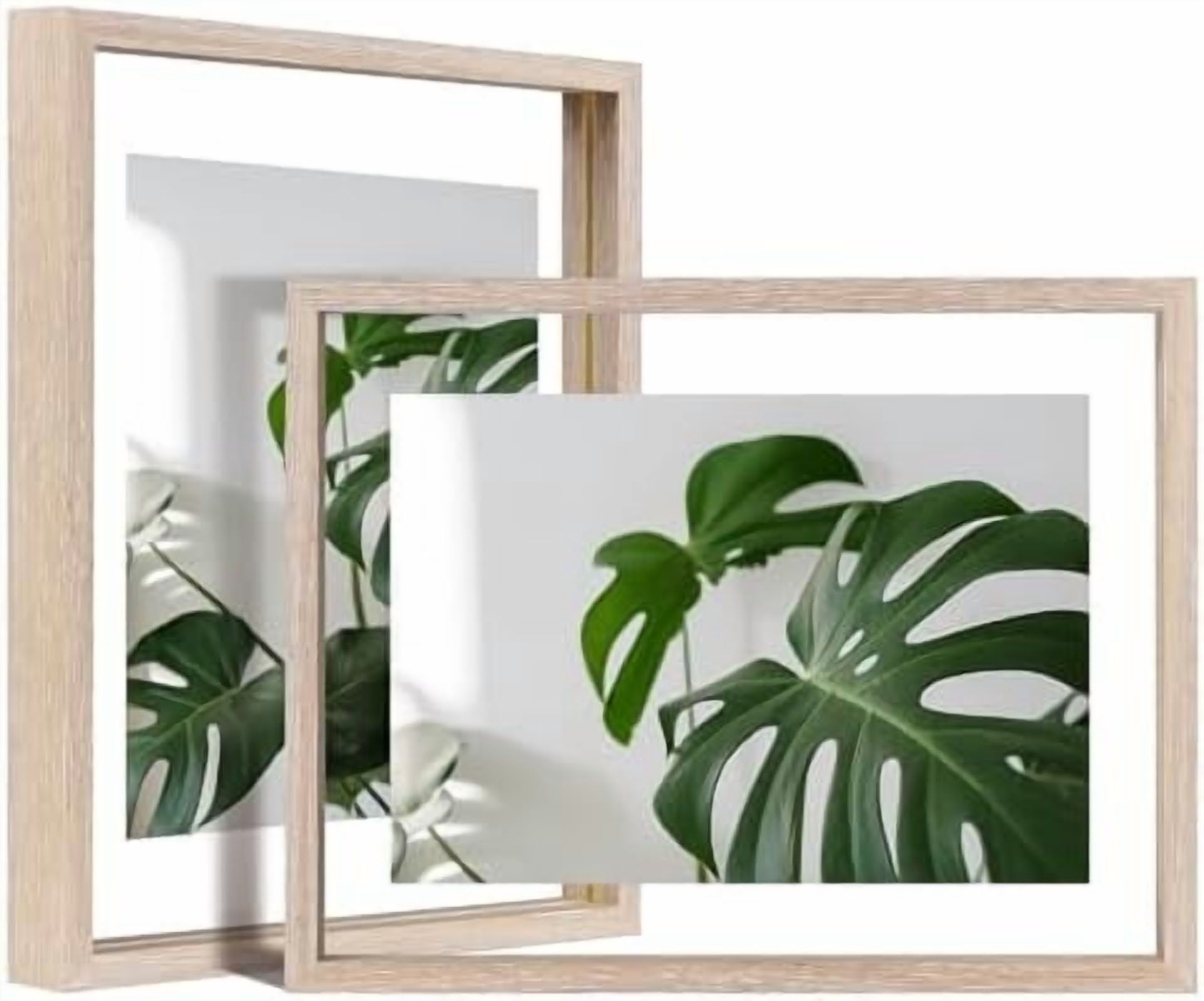 9x12 Floating Frames Set of 2, Double Plexiglass Picture Frame, Made of ...