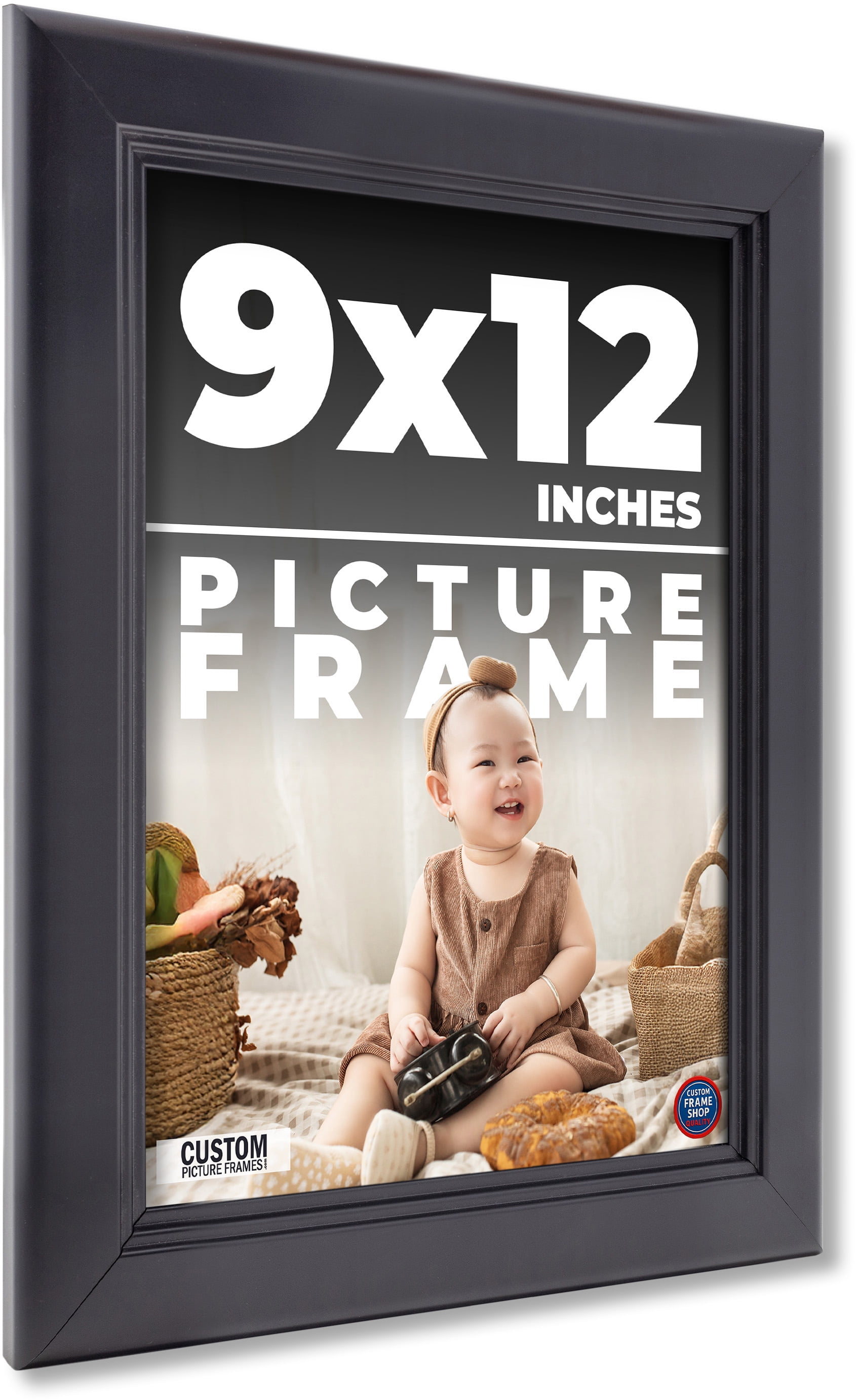 9x12 Frame Black Picture Frame - Complete Modern Photo Frame Includes ...