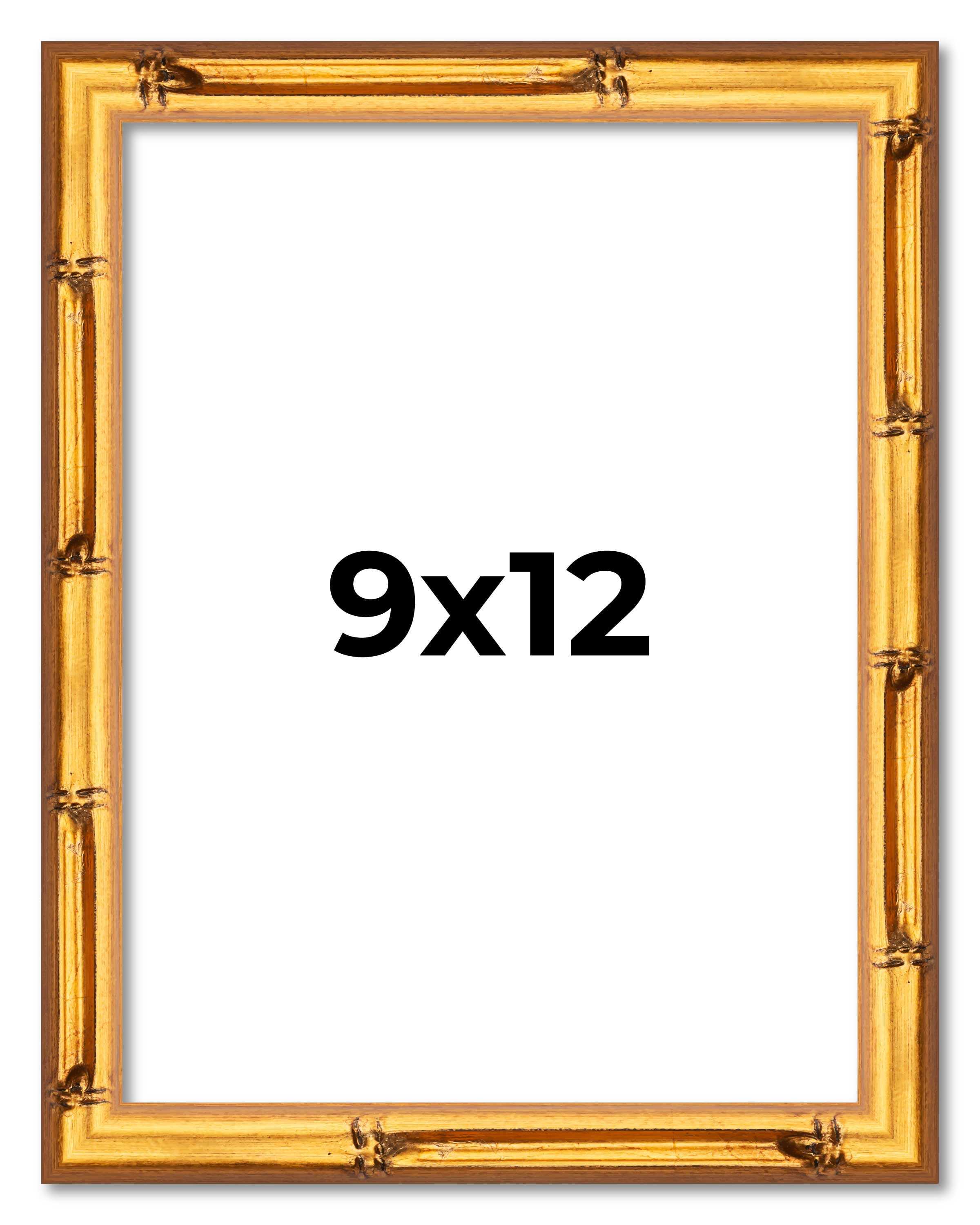 9x12 Frame Gold Bamboo Picture Frame - Complete Modern Photo Frame ...