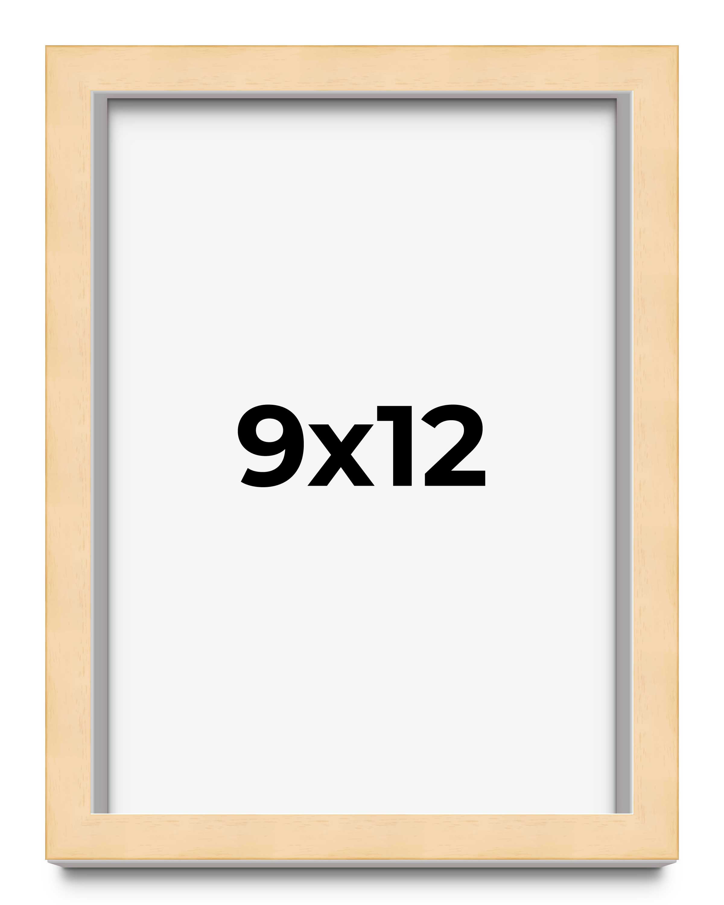 9x12 Frame Natural Wood Picture Frame | 0.75 Inch Moulding Width | with ...