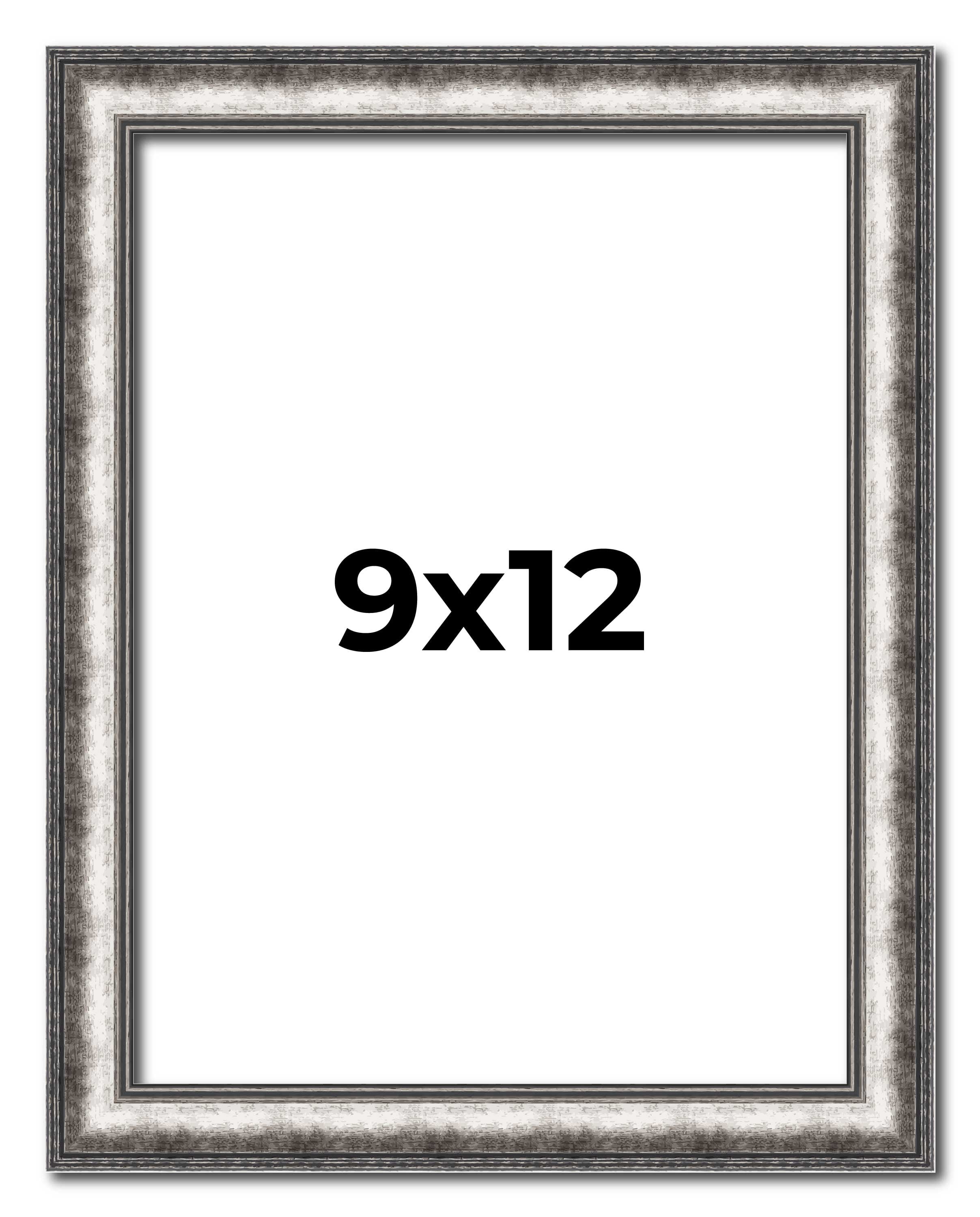 9x12 Frame Silver Real Wood Picture Frame Width 1.125 Inches | Interior ...