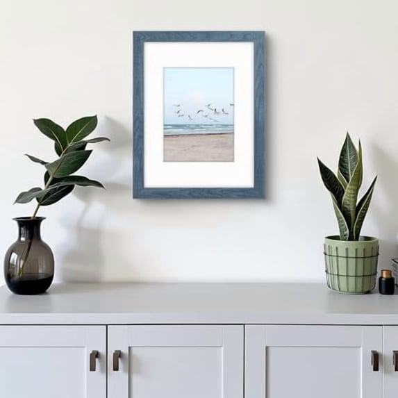, 9x12 Frames Display 6x8 Picture with Mat or 9x12 Photo Without Mat ...