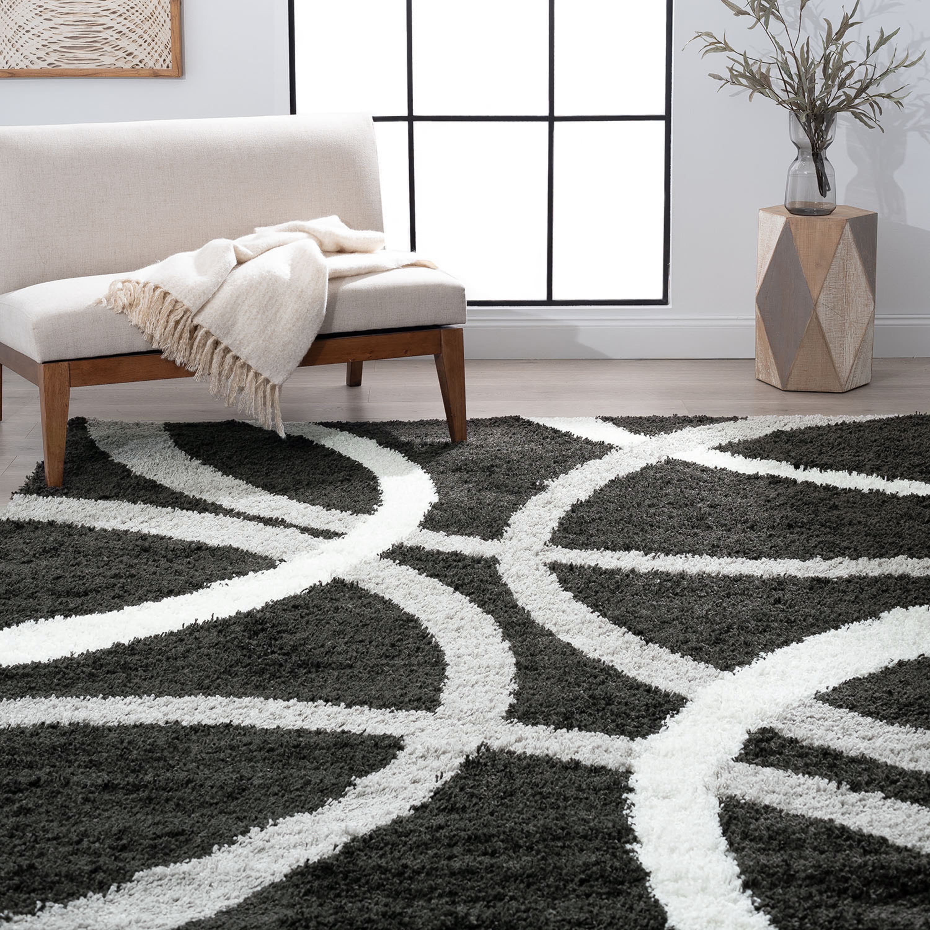 9x12 Modern Dark Gray Large Area Rugs for Living Room | Bedroom Rug ...