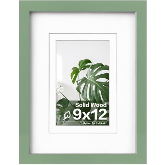 9x12 Picture Frame Made of Solid Wood Covered by Plexiglass, Wood Frame ...