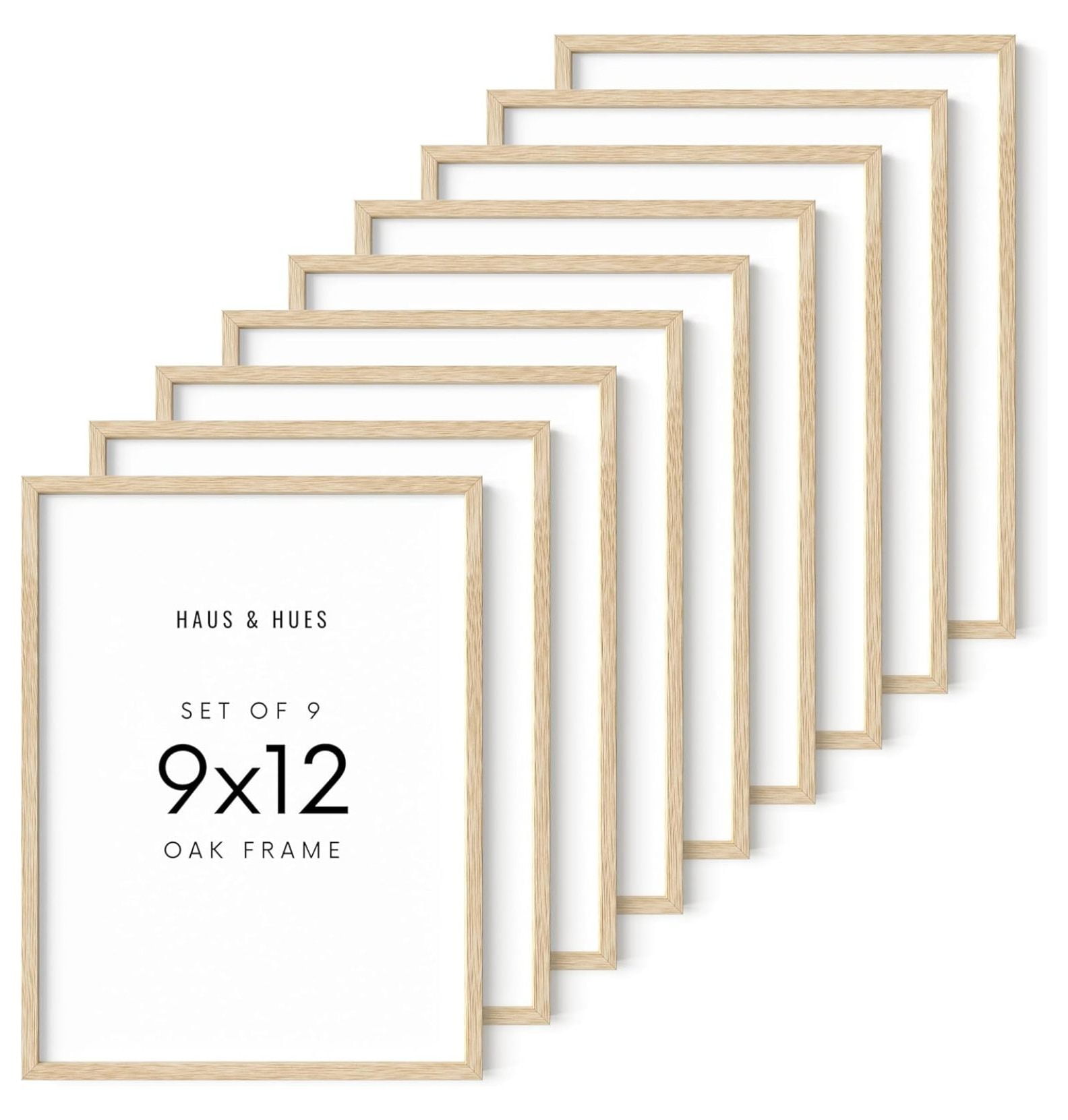 9x12 Picture Frame Set of 9-9 X 12 Frame Wooden Picture Frames for ...