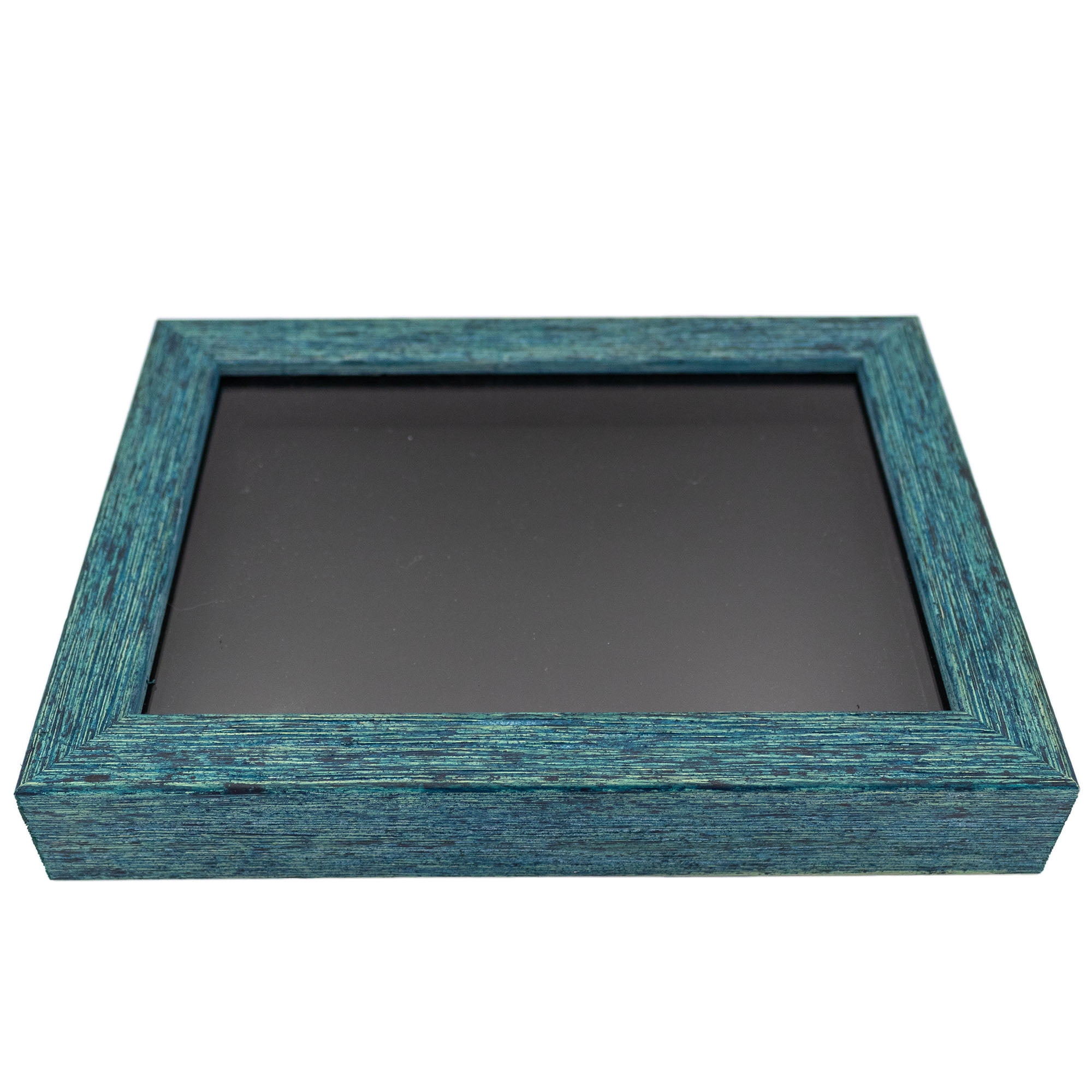 9x12 Shadow Box Frame Farm Blue Real Wood with a Black Acid-Free ...