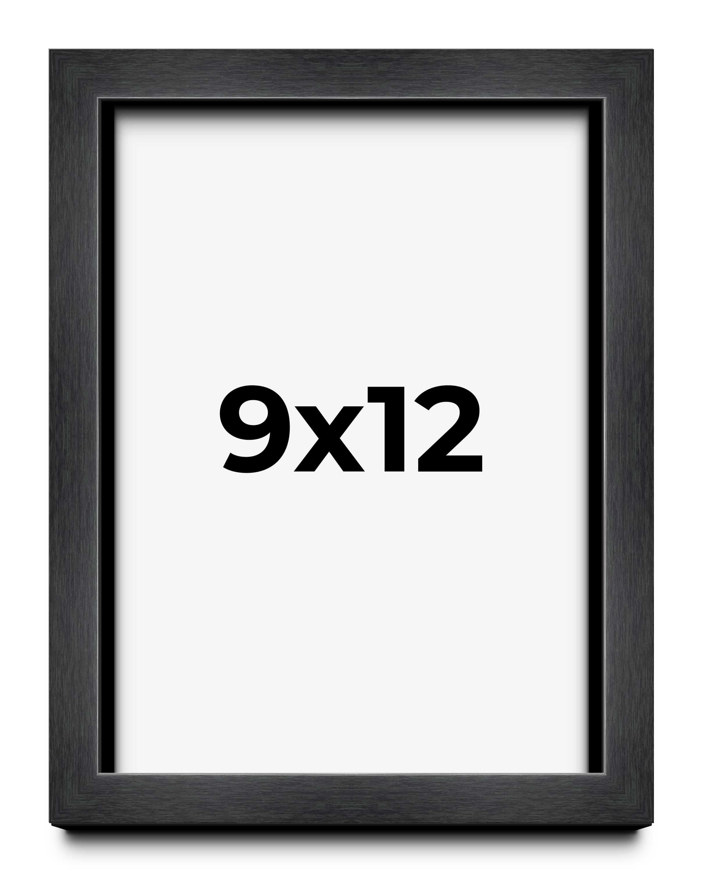 9x12 Shadow Box Frame Grey Charcoal Black | 0.875 Inches Deep | Solid ...