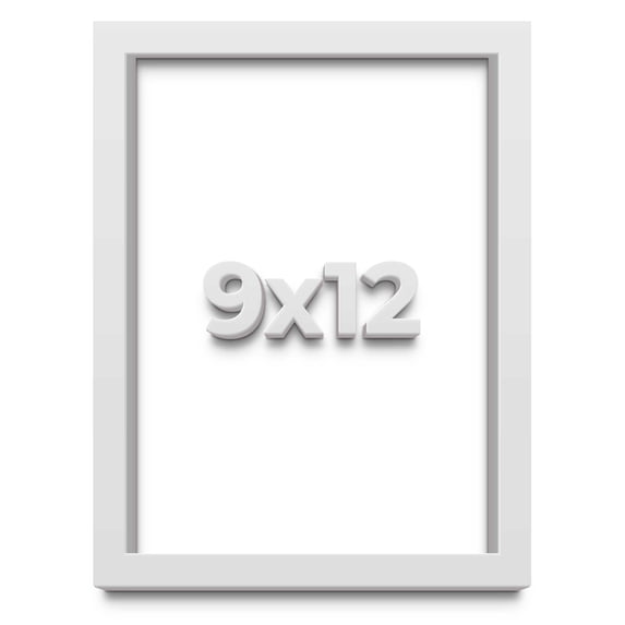 9x12 Shadow Box Frame White | 1 Inches Deep Real Wood Contemporary ...