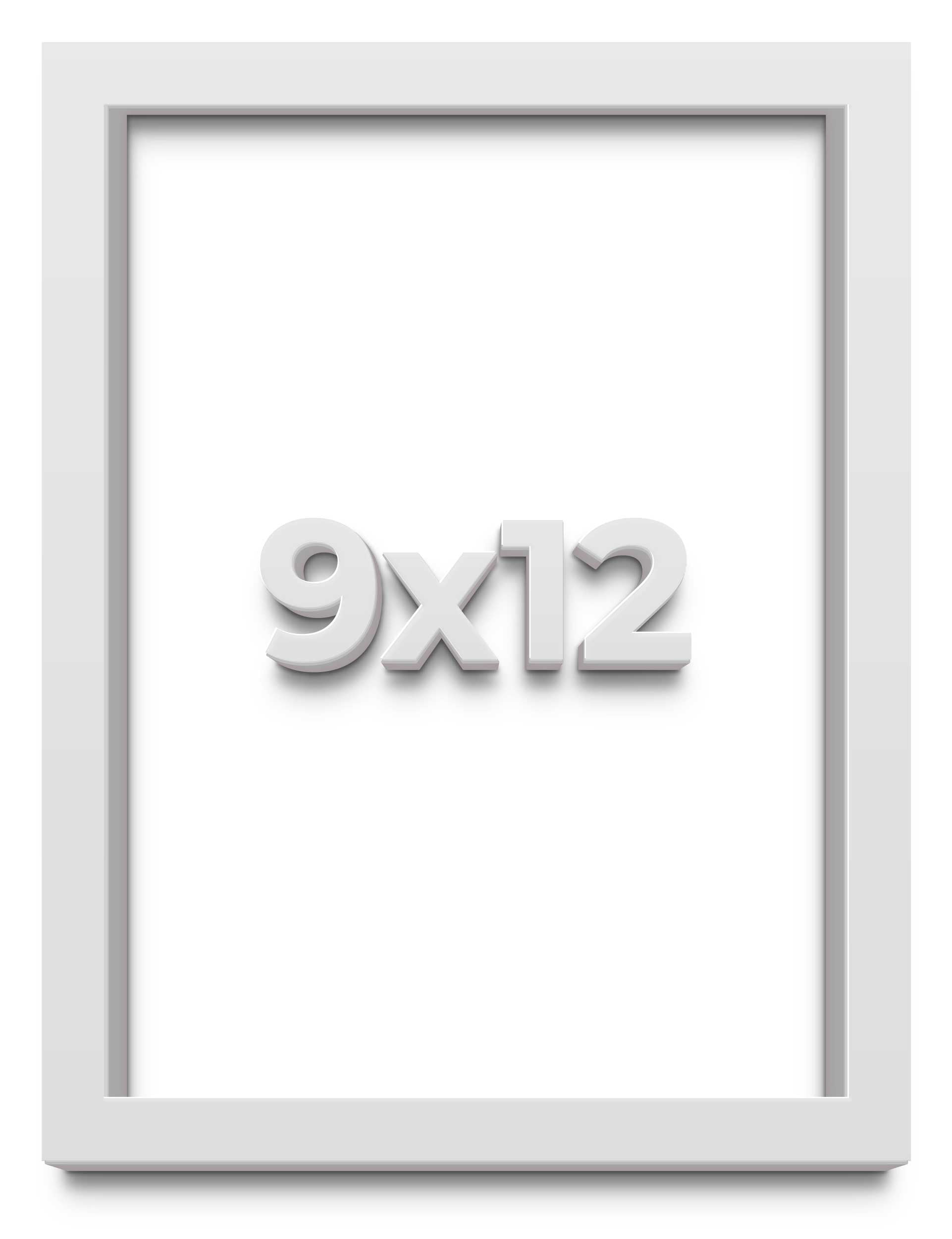 9x12 Shadow Box Frame White | 2 Inches Deep Real Wood Contemporary ...