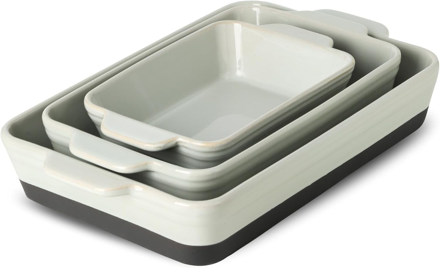 9x13 Baking Dish Set, Large Casserole Dishes for Oven, Ceramic Bakeware ...