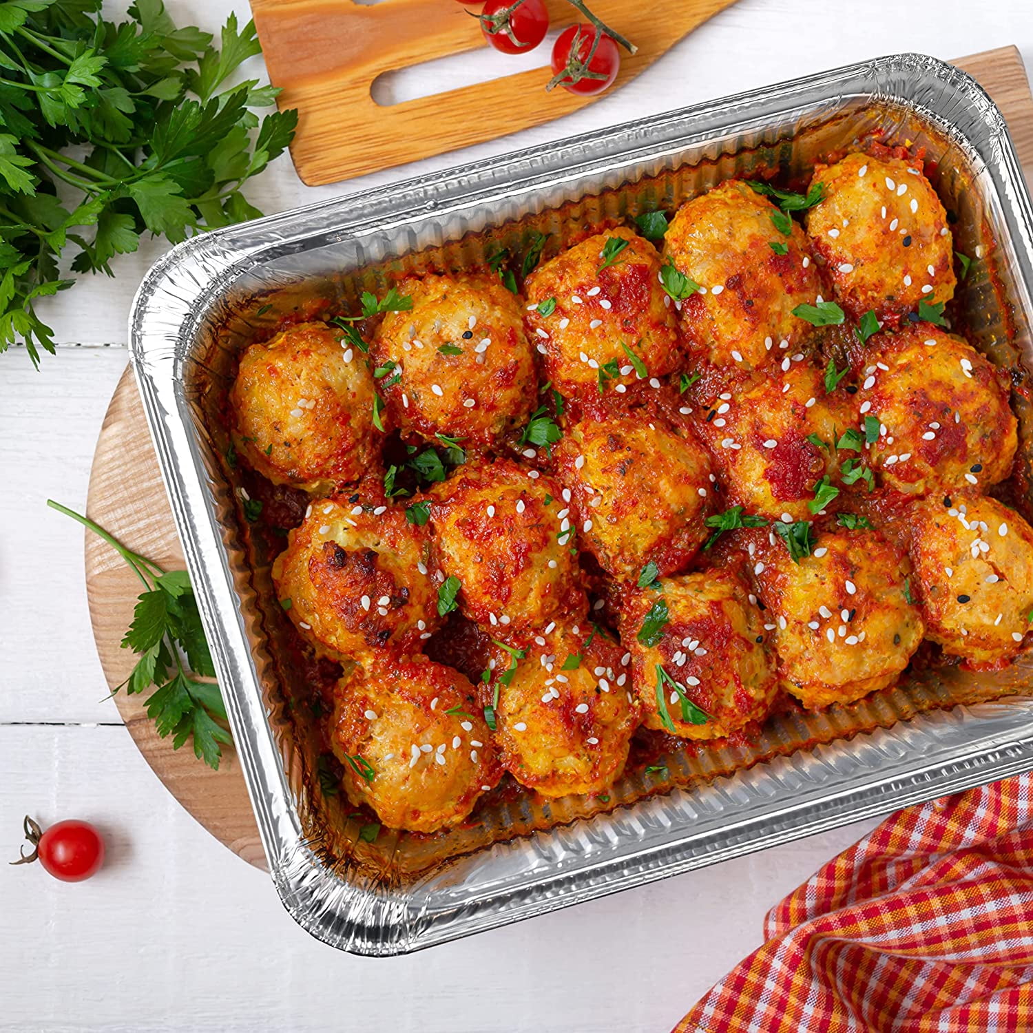 9x13 Disposable Aluminum Foil Pans With Lids Large Half Size Deep Steam ...