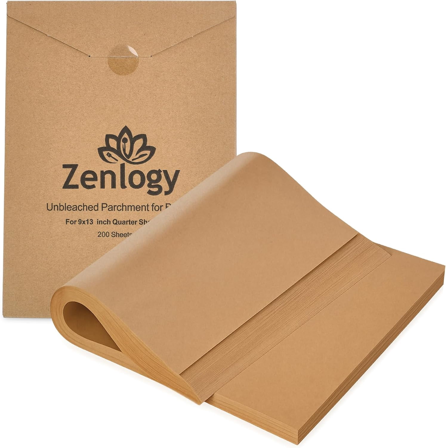 9x13 Parchment Paper (200 sheets) - Unbleached, High Heat, Non-stick ...