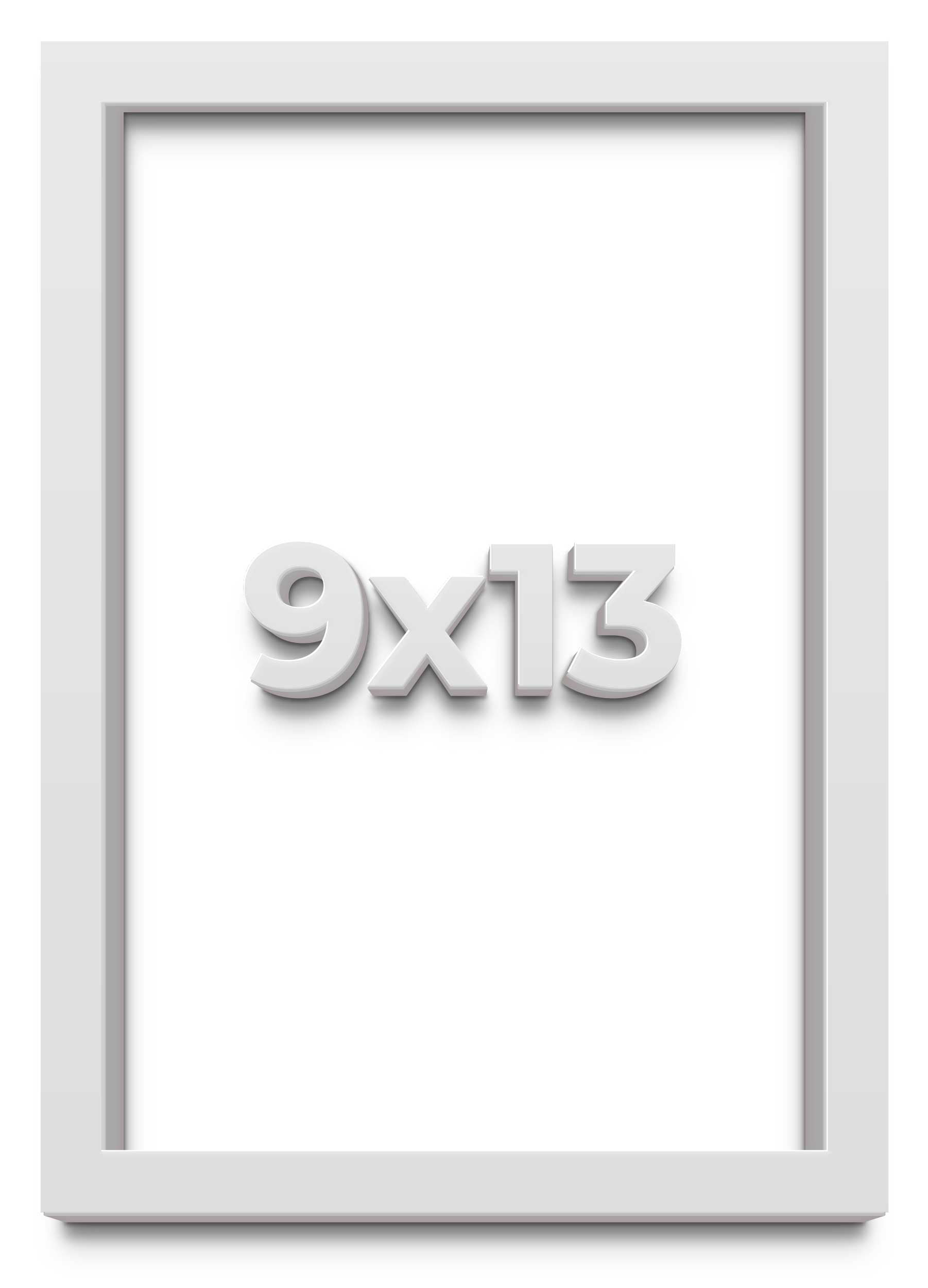 9x13 Shadow Box Frame White | 2 Inches Deep Real Wood Contemporary ...