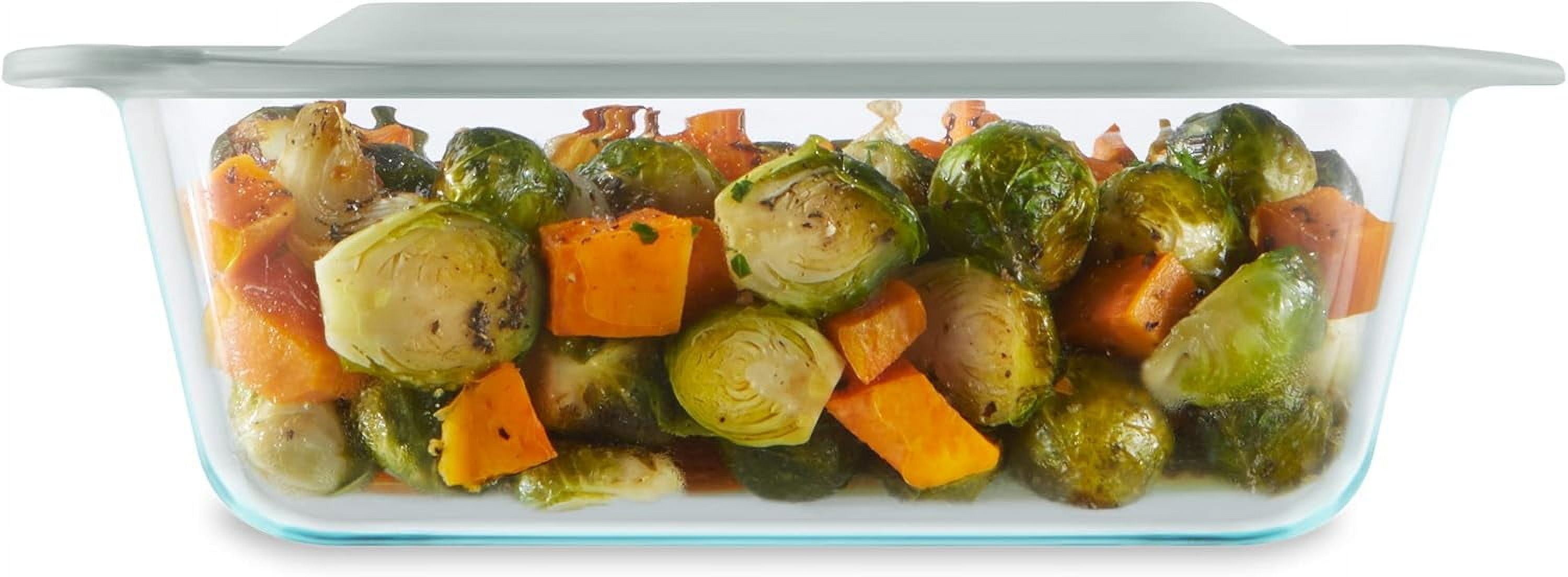 9x13-inch glass baking tray with lid, deep casserole, glass food ...