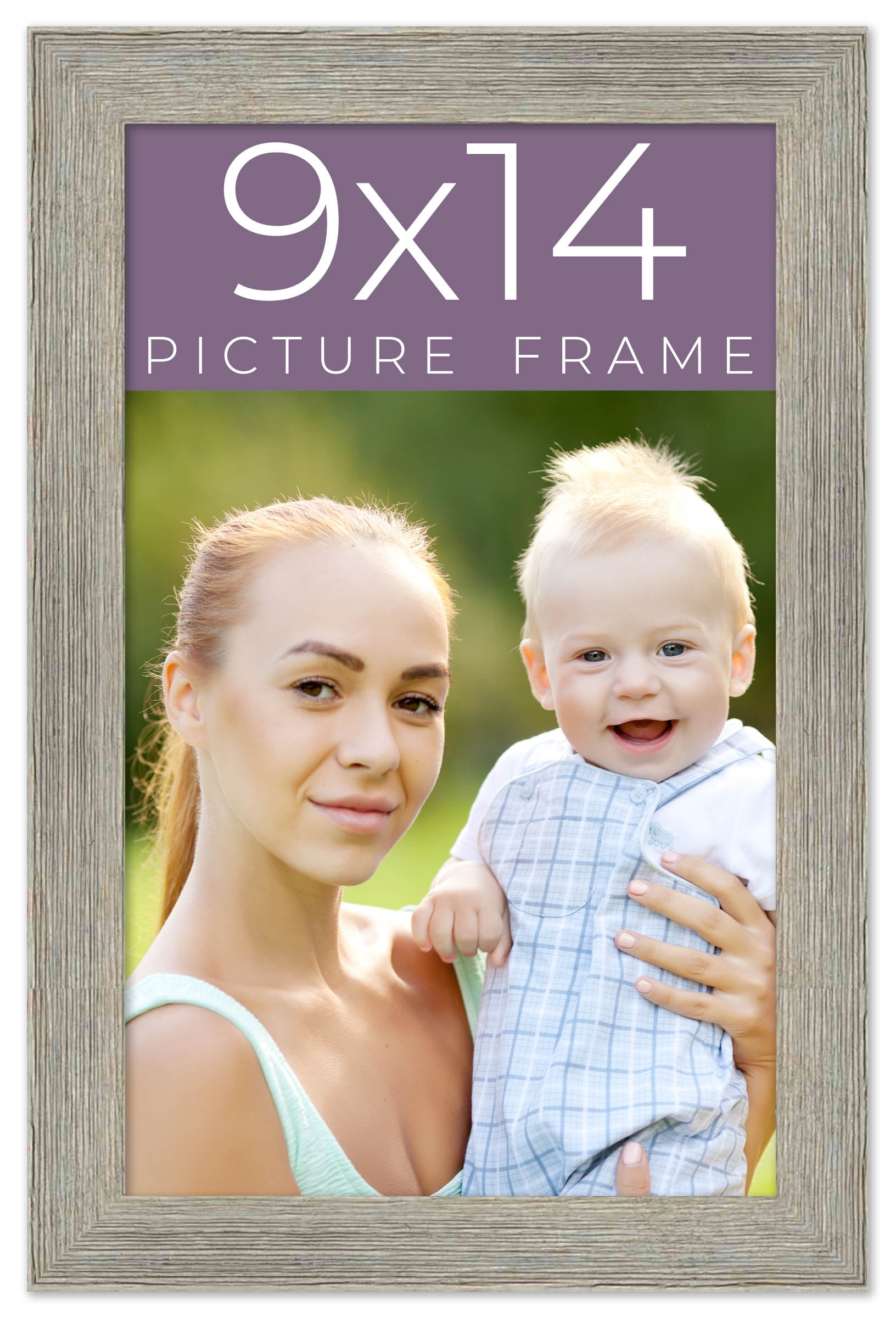 9x14 Frame Grey Real Wood Picture Frame Width 1.5 Inches | Interior ...