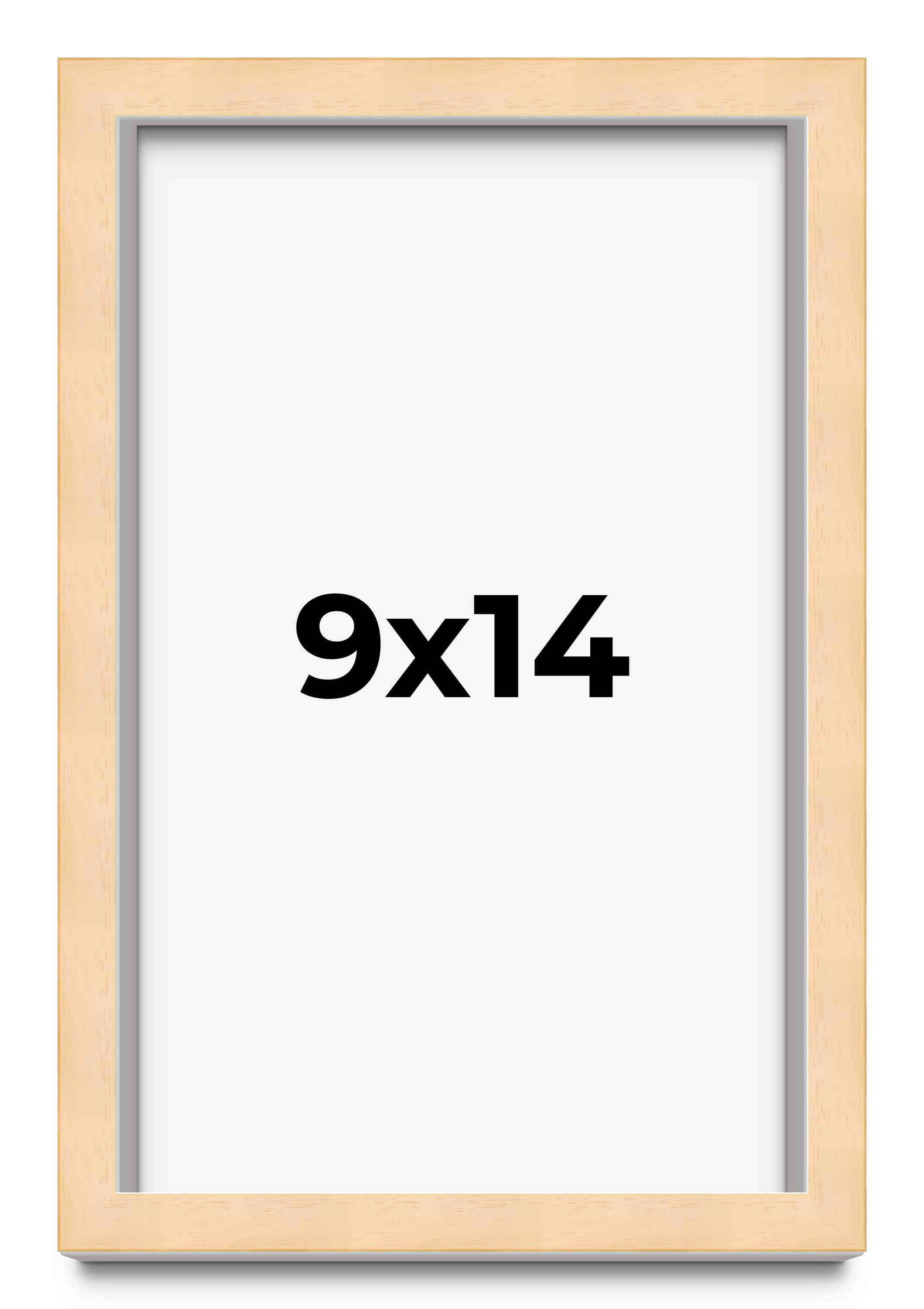9x14 Shadow Box Frame Brown | 0.875 Inches Deep Real Wood Contemporary ...