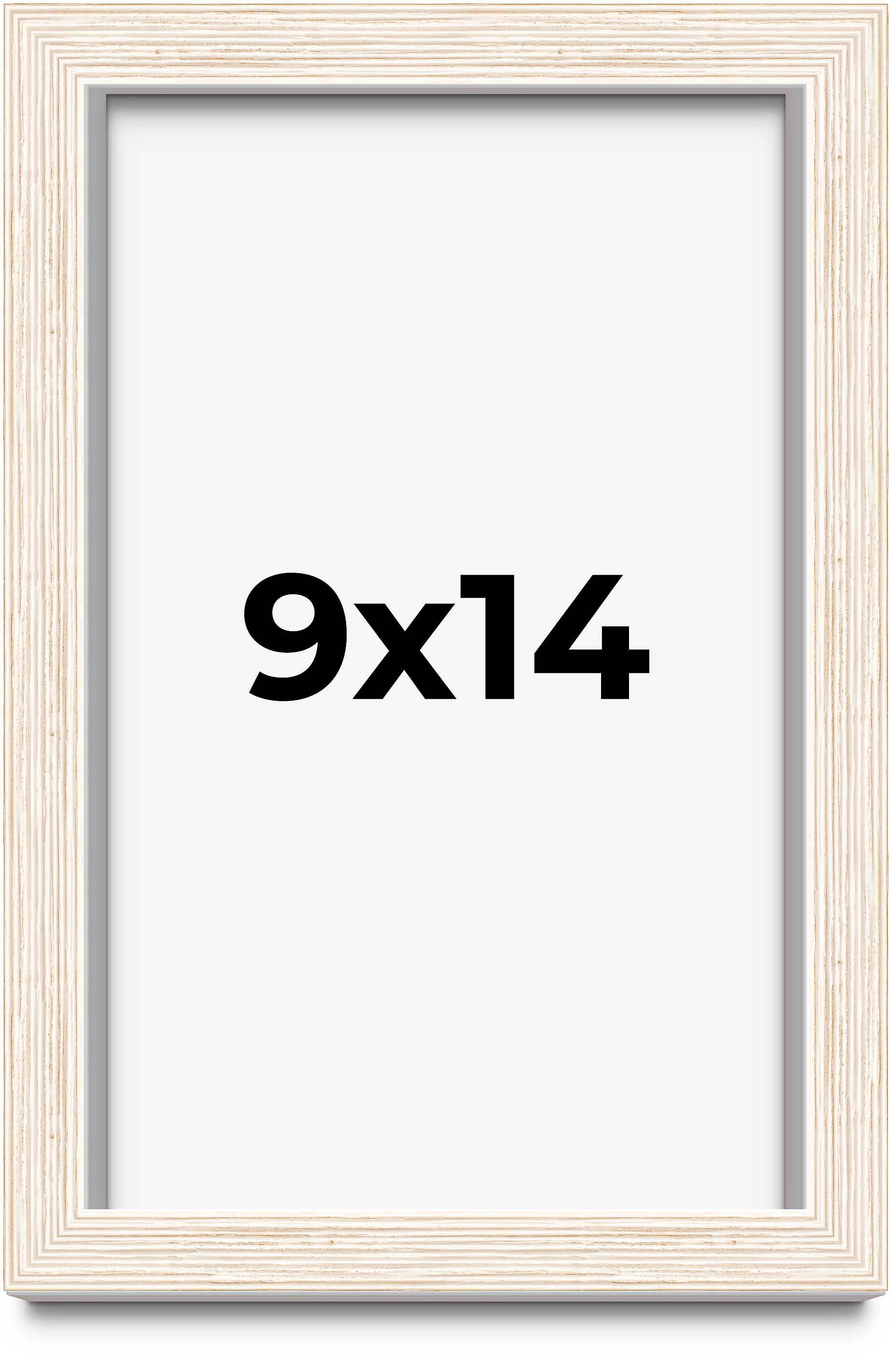 9x14 Shadow Box Frame White | 1.125 Inches Deep Real Wood Rustic ...