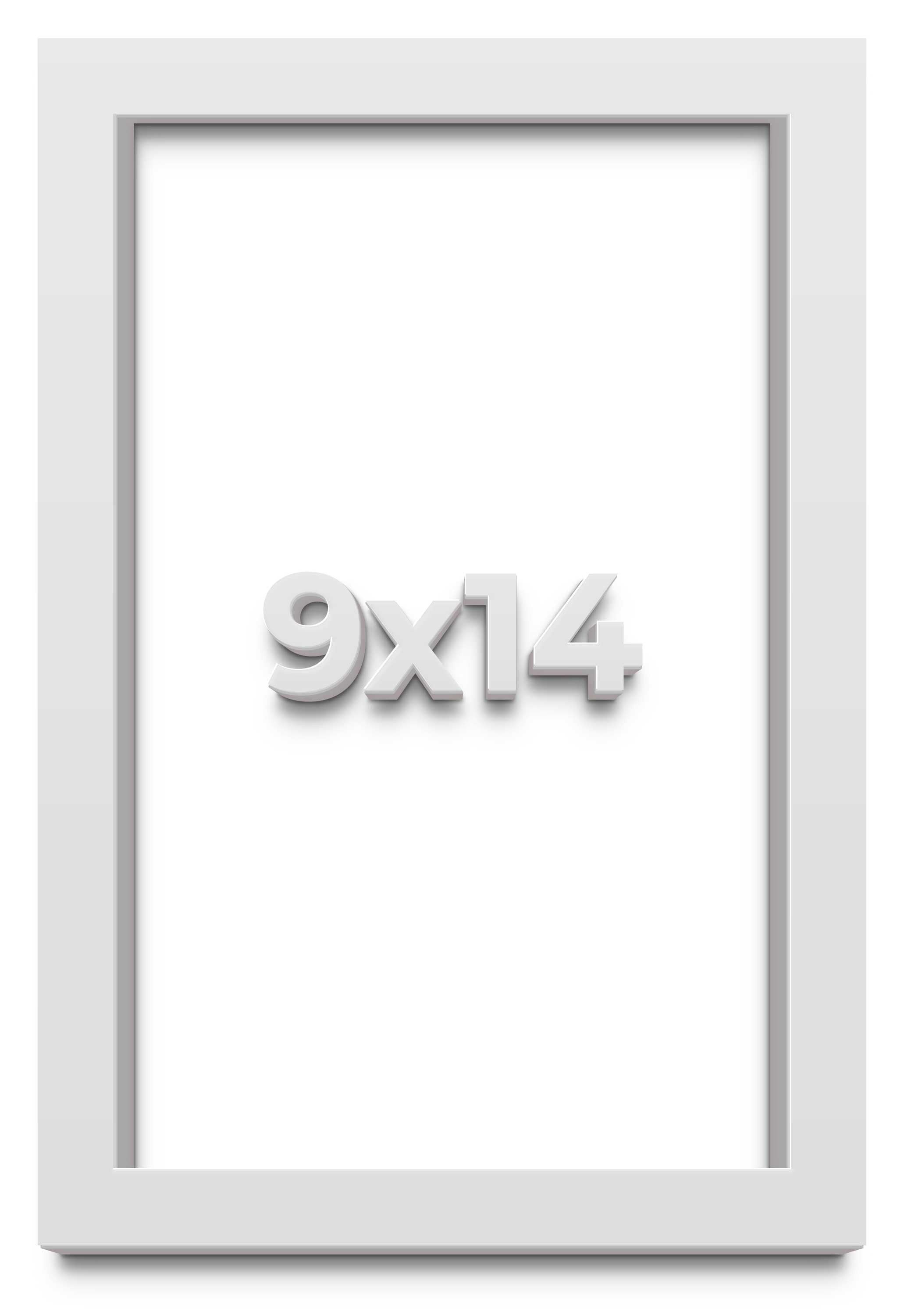 9x14 Shadow Box High Gloss White Display Frame | 1.625 Inches Deep | 1 ...