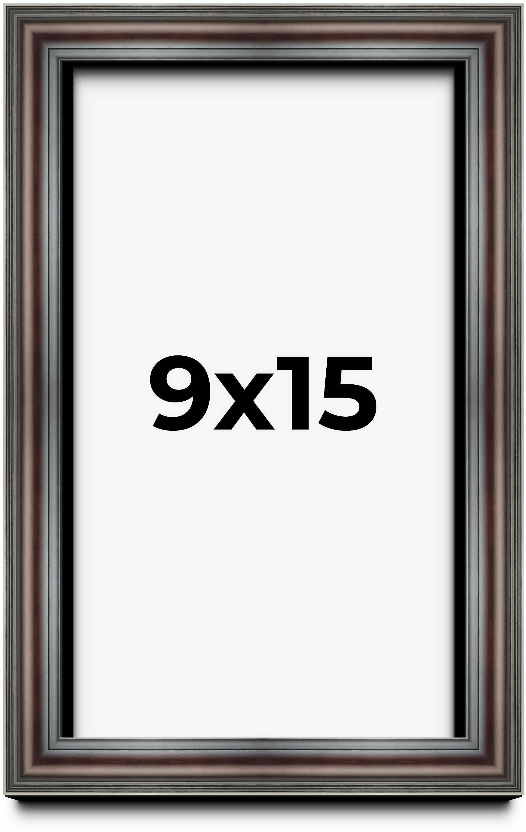 9x15 Shadow Box Frame Brown Cherry | 2.625 Inches Deep Pine Wood ...