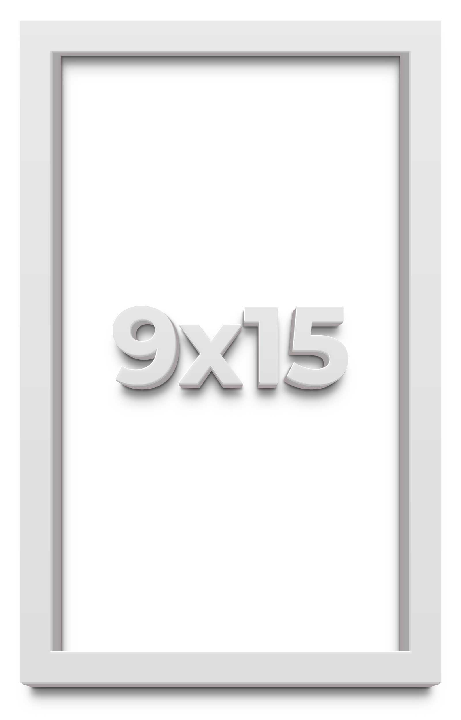 9x15 Shadow Box Frame White | 2 Inches Deep Real Wood Contemporary ...