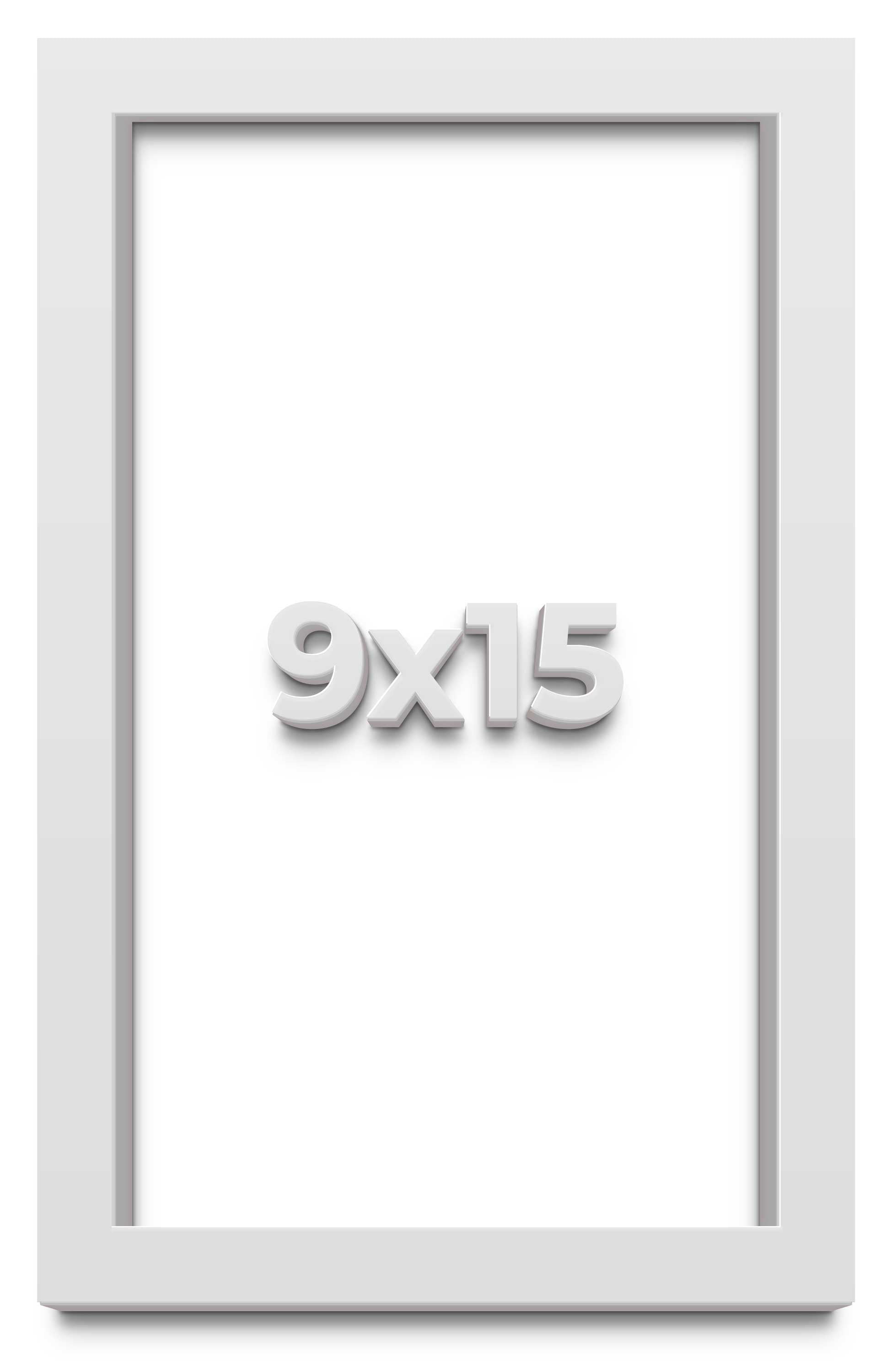 9x15 Shadow Box High Gloss White Display Frame | 1.625 Inches Deep | 1 ...