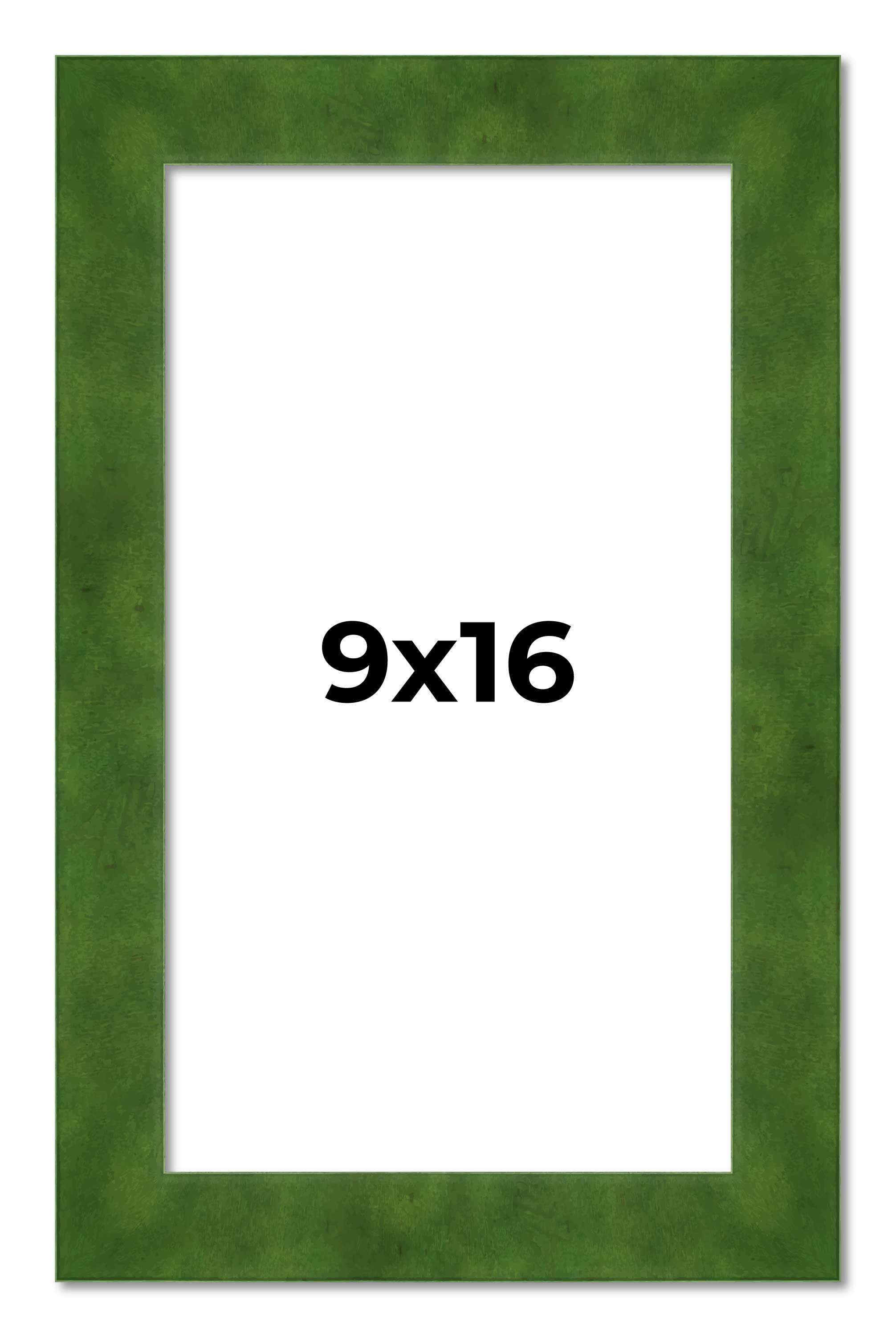 9x16 Frame Green Burl Solid Wood Picture Frame | 1.75 Inches Moulding ...