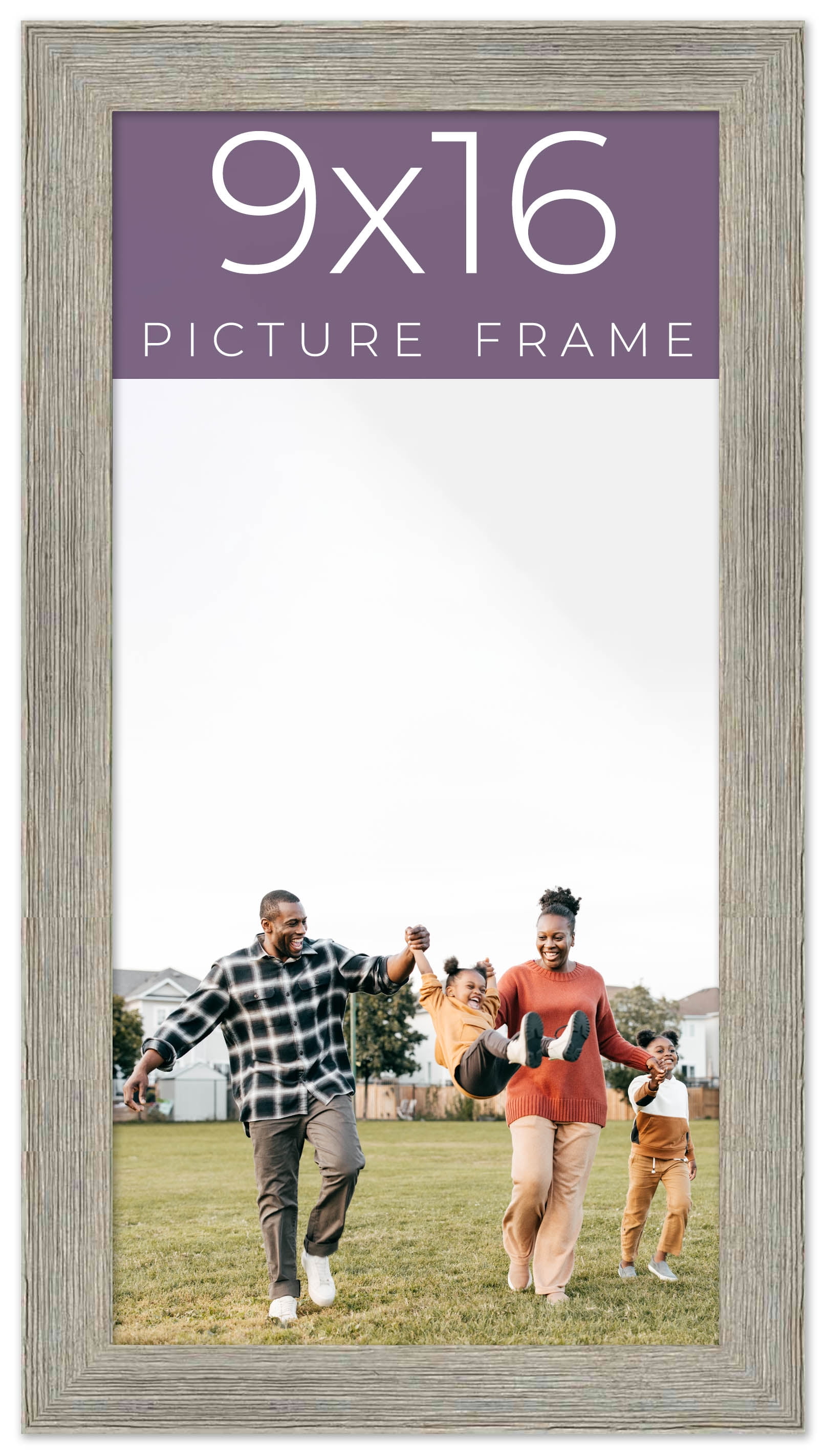 9x16 Frame Grey Real Wood Picture Frame Width 1.5 Inches | Interior ...