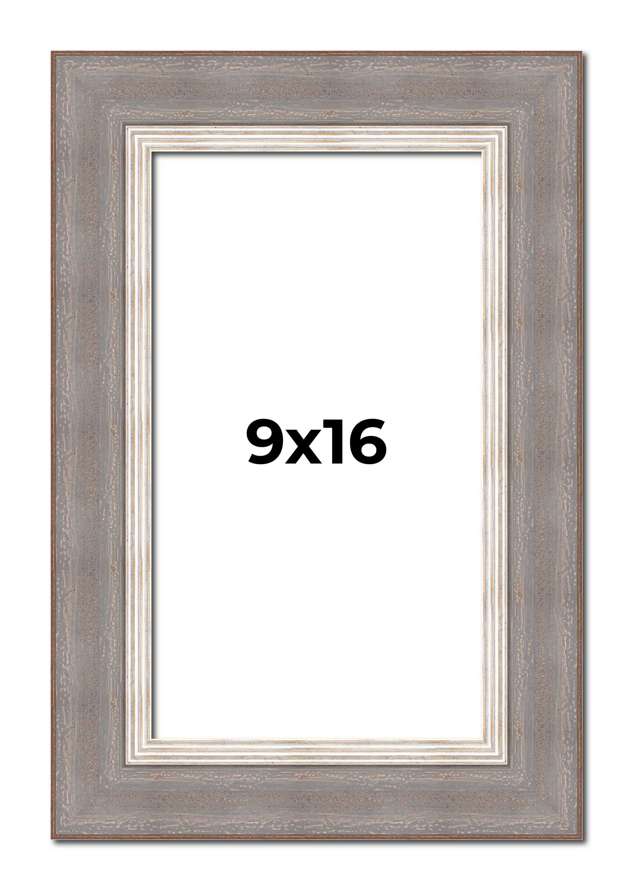 9x16 Frame Grey Real Wood Picture Frame Width 2.75 Inches | Interior ...