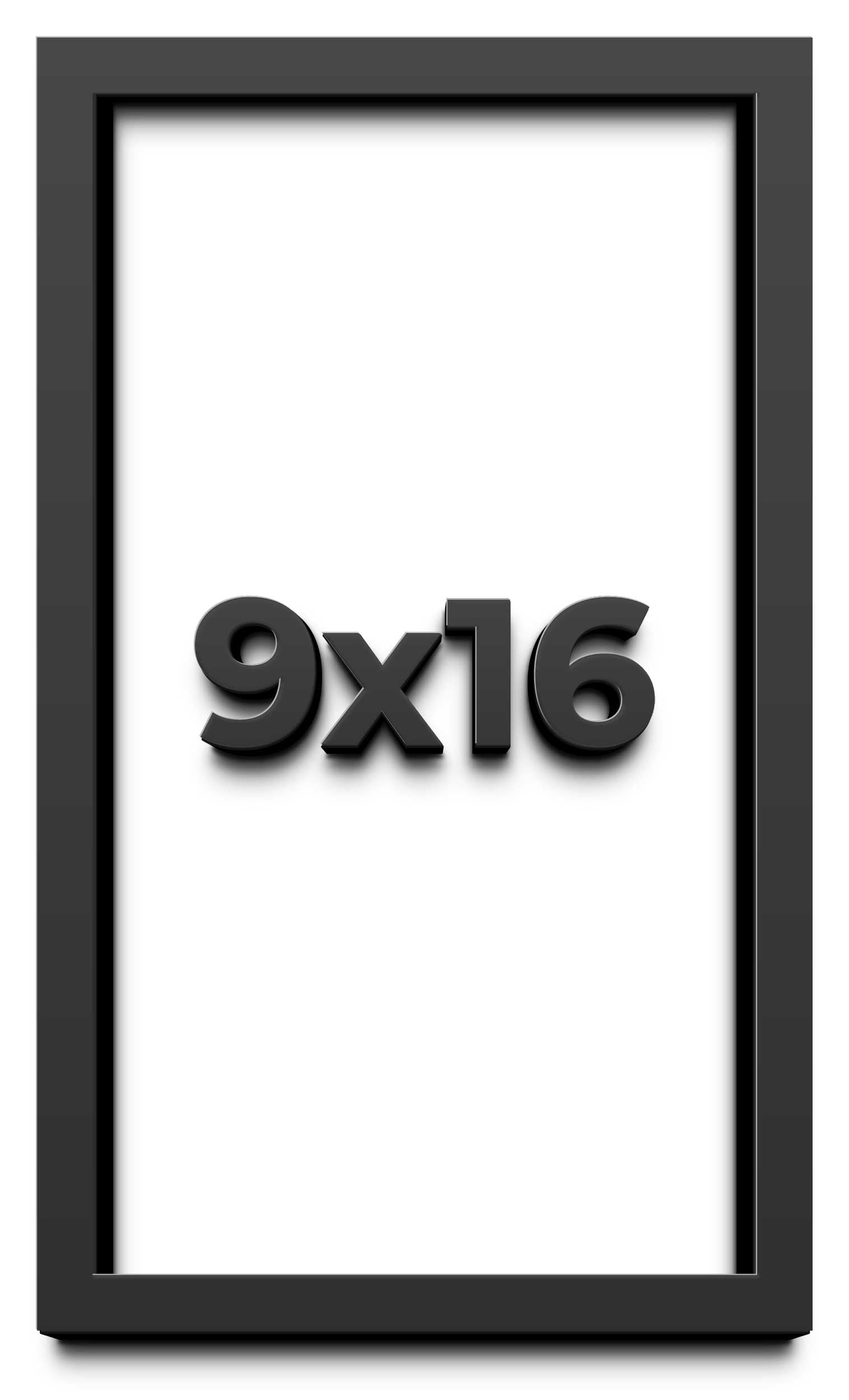 9x16 Shadow Box Frame Black | 1 inches Deep Real Wood Contemporary ...