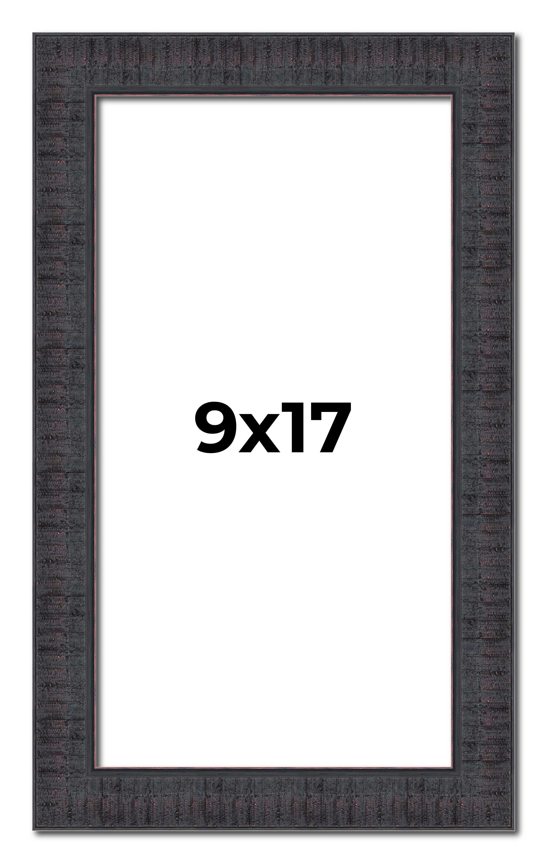 9x17 Frame Brown Rustic Solid Wood Picture Frame 1.5 Inches Wide ...