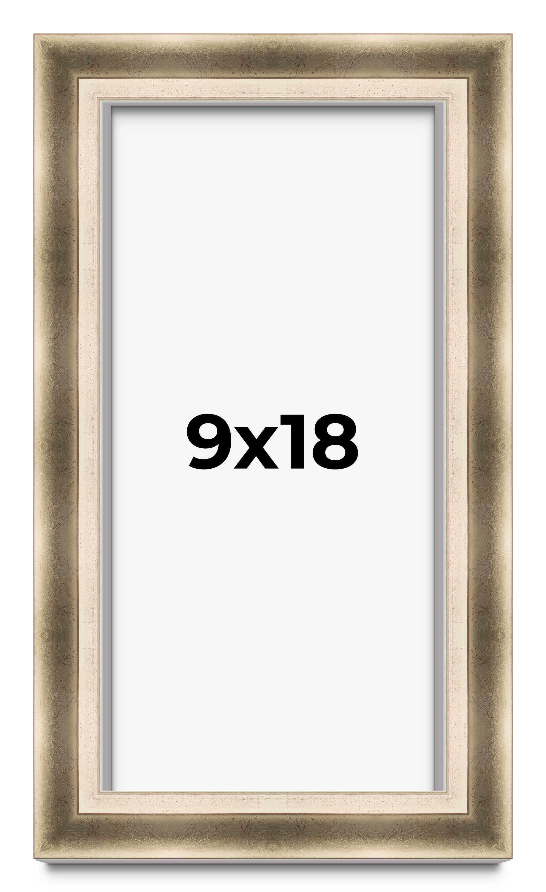 9x18 Shadow Box Frame Silver | 1.75 inches Deep Real Wood Traditional ...