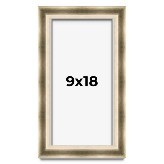 9x18 Shadow Box Frame Silver | 1.75 inches Deep Real Wood Traditional ...