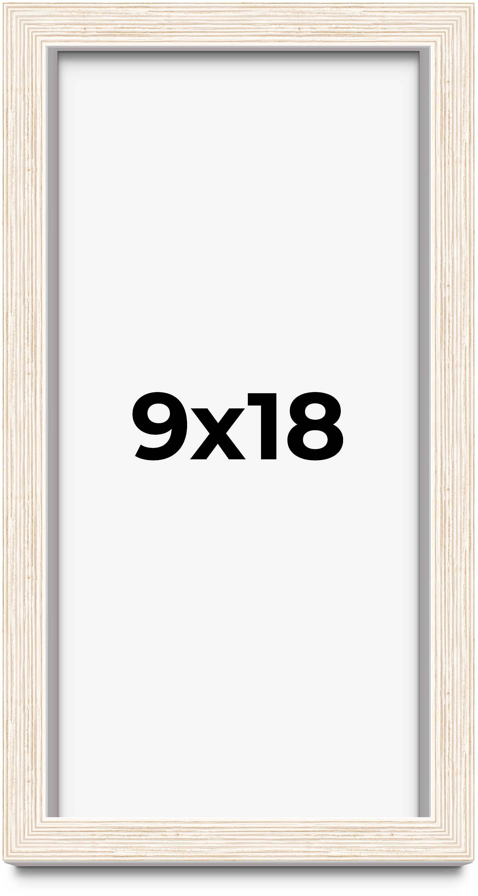 9x18 Shadow Box Frame White | 1.125 Inches Deep Real Wood Rustic ...
