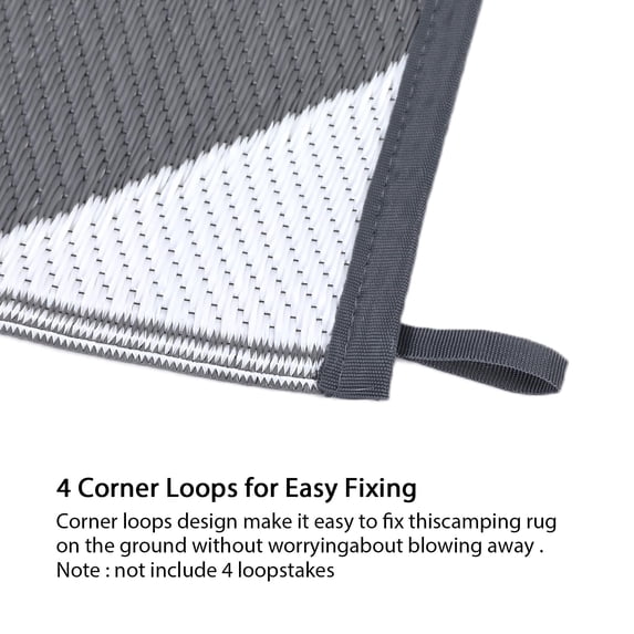 9x18ft Large Outdoor Rug – Waterproof Reversible Plastic Straw Mat, UV ...