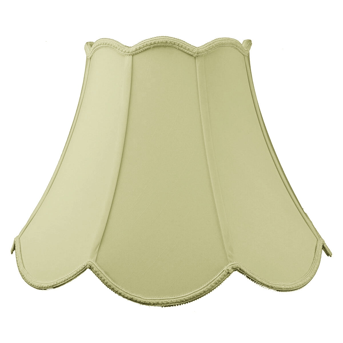 9x18x13" SLIP UNO FITTER Scalloped Bell Lamp Shade Eggshell - Walmart.com