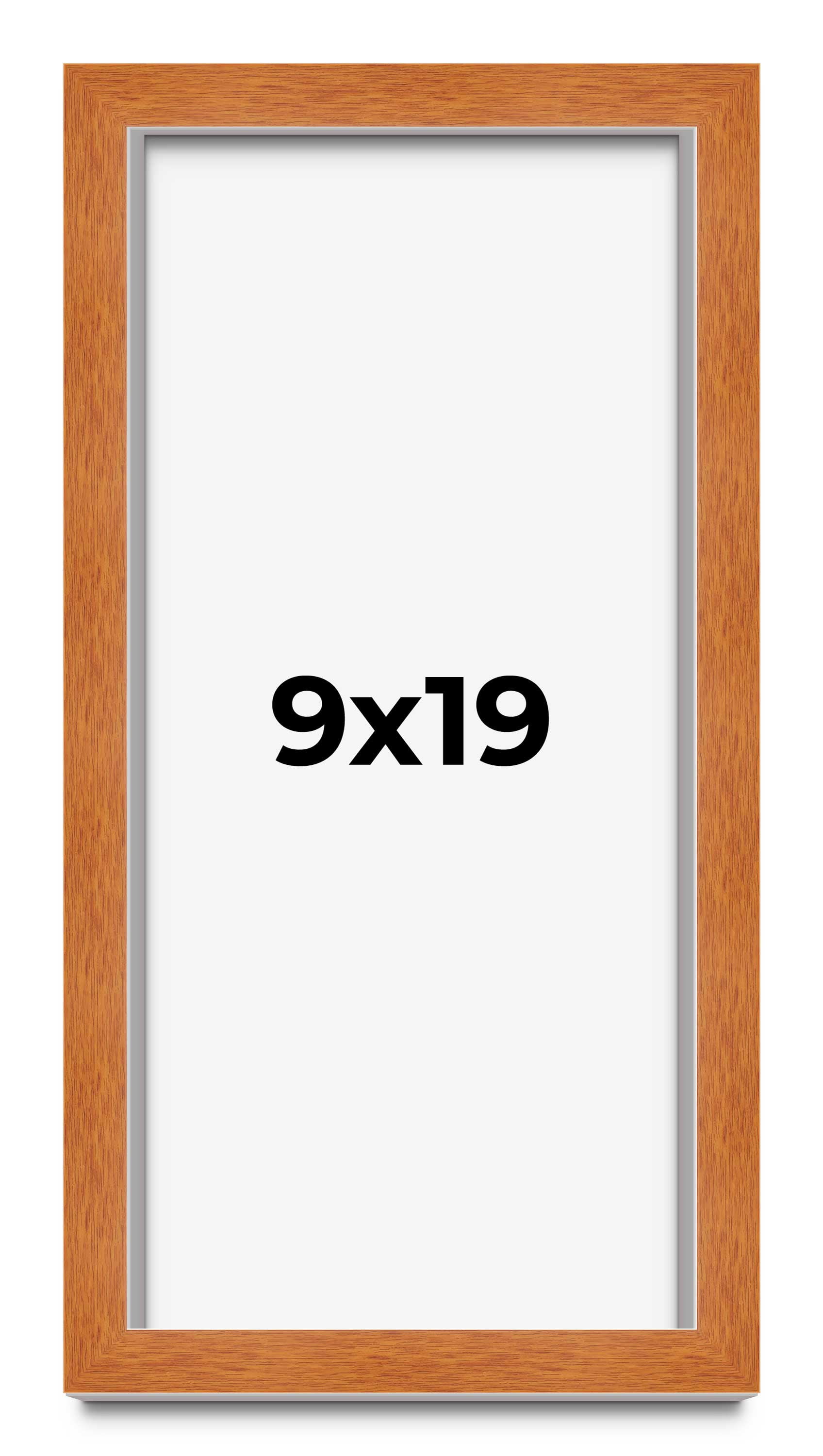 9x19 Shadow Box Frame Brown | 0.875 Inches Deep Real Wood Contemporary ...