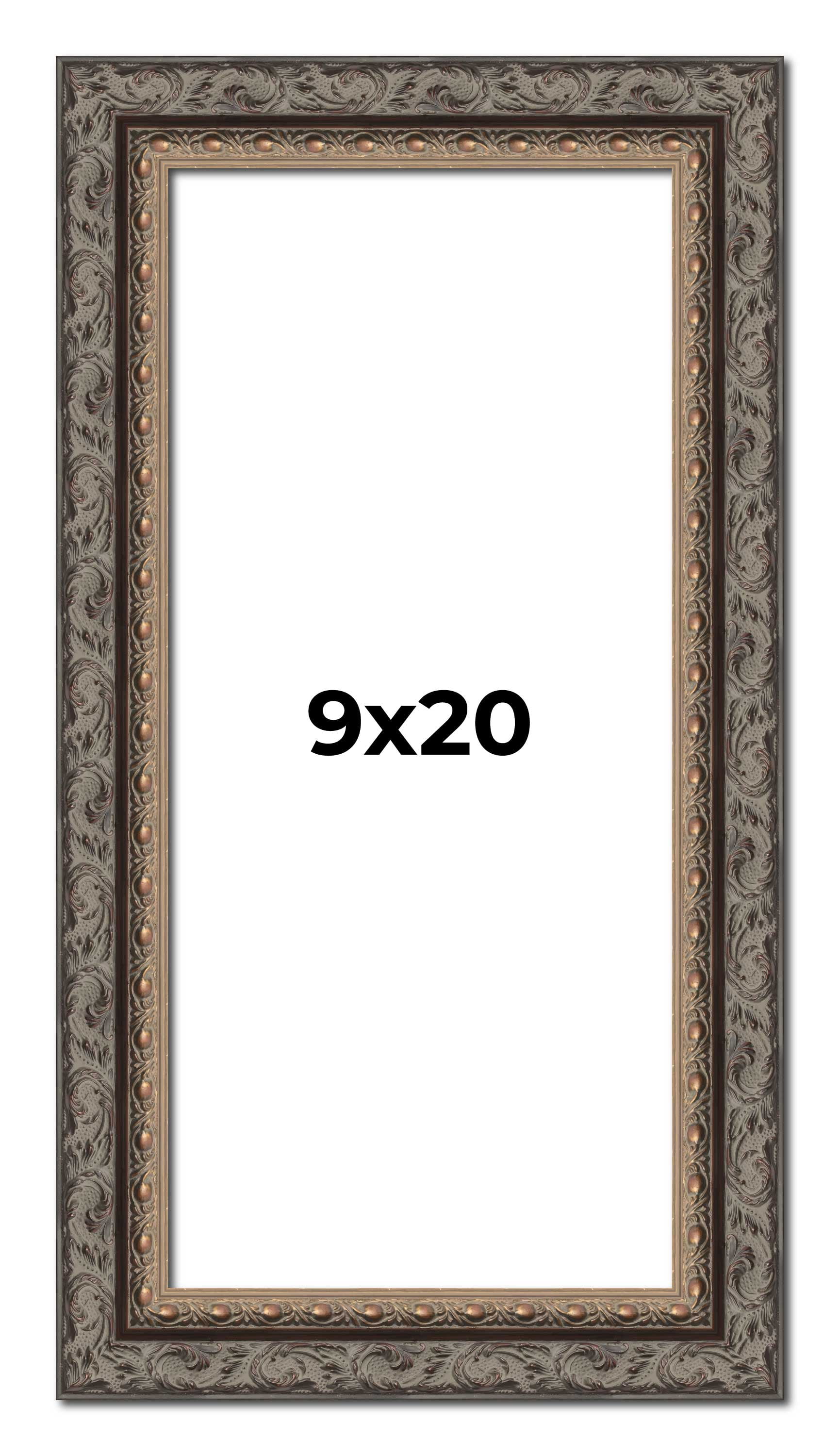 9x20 Frame Black Real Wood Picture Frame Width 2 inches | Interior ...