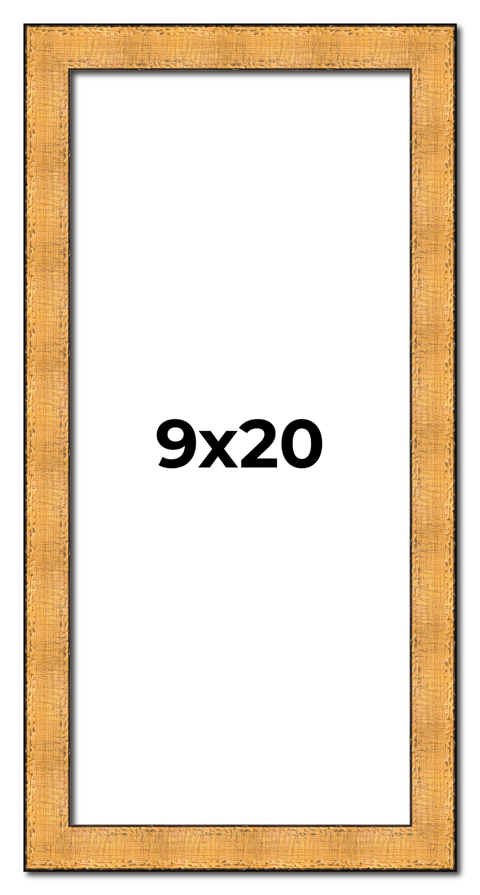 9x20 Frame Gold Rustic Solid Wood Picture Frame | 1.25 Inch Wide ...